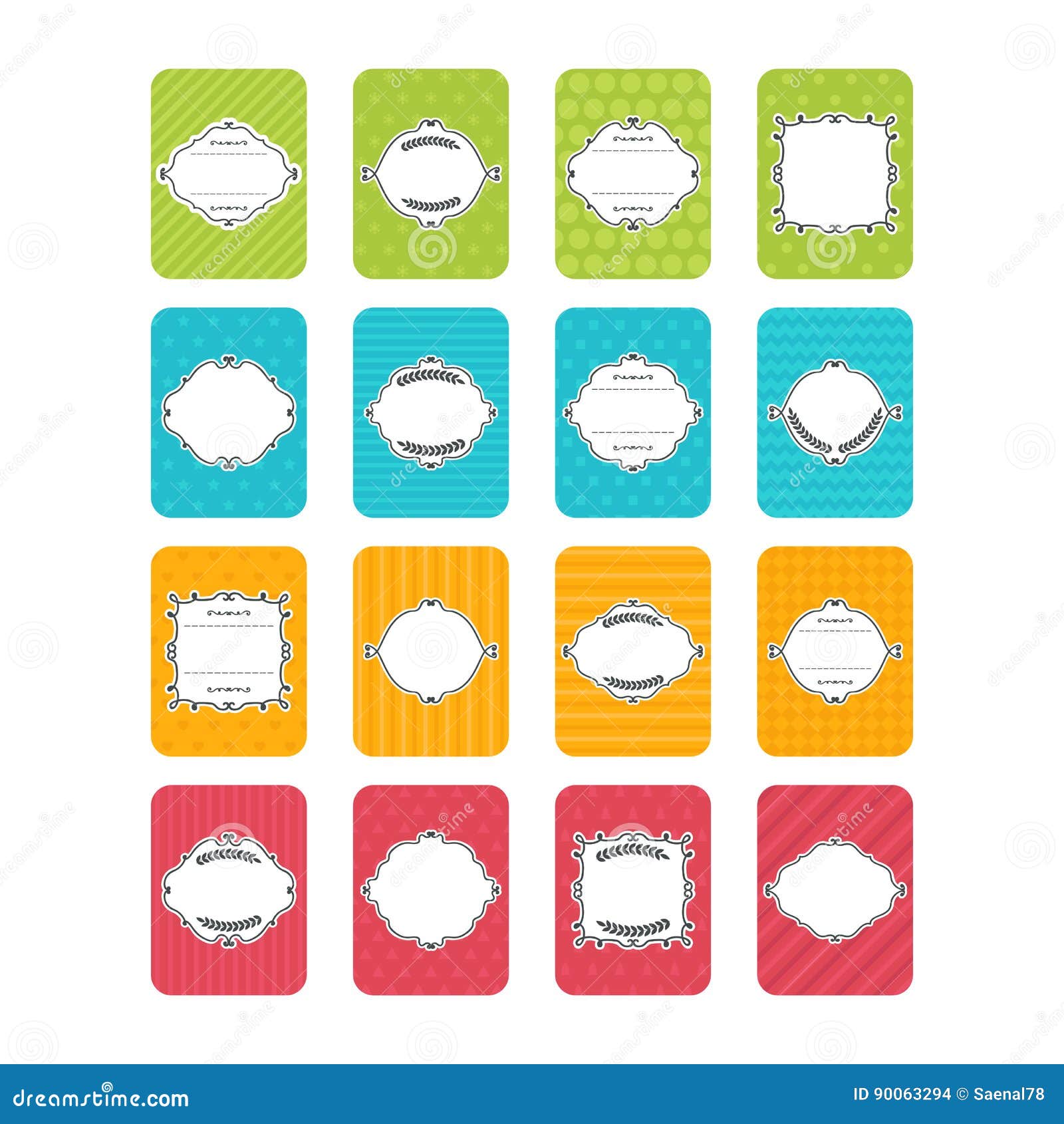 Collection of Stickers and Labels in Flat Design. Set of Vector Banners ...