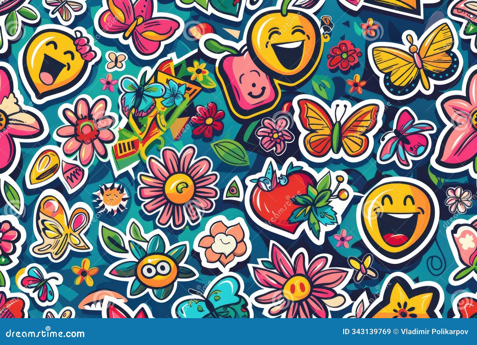 A Collection of Stickers on a Table, Ready for Use Stock Image - Image ...