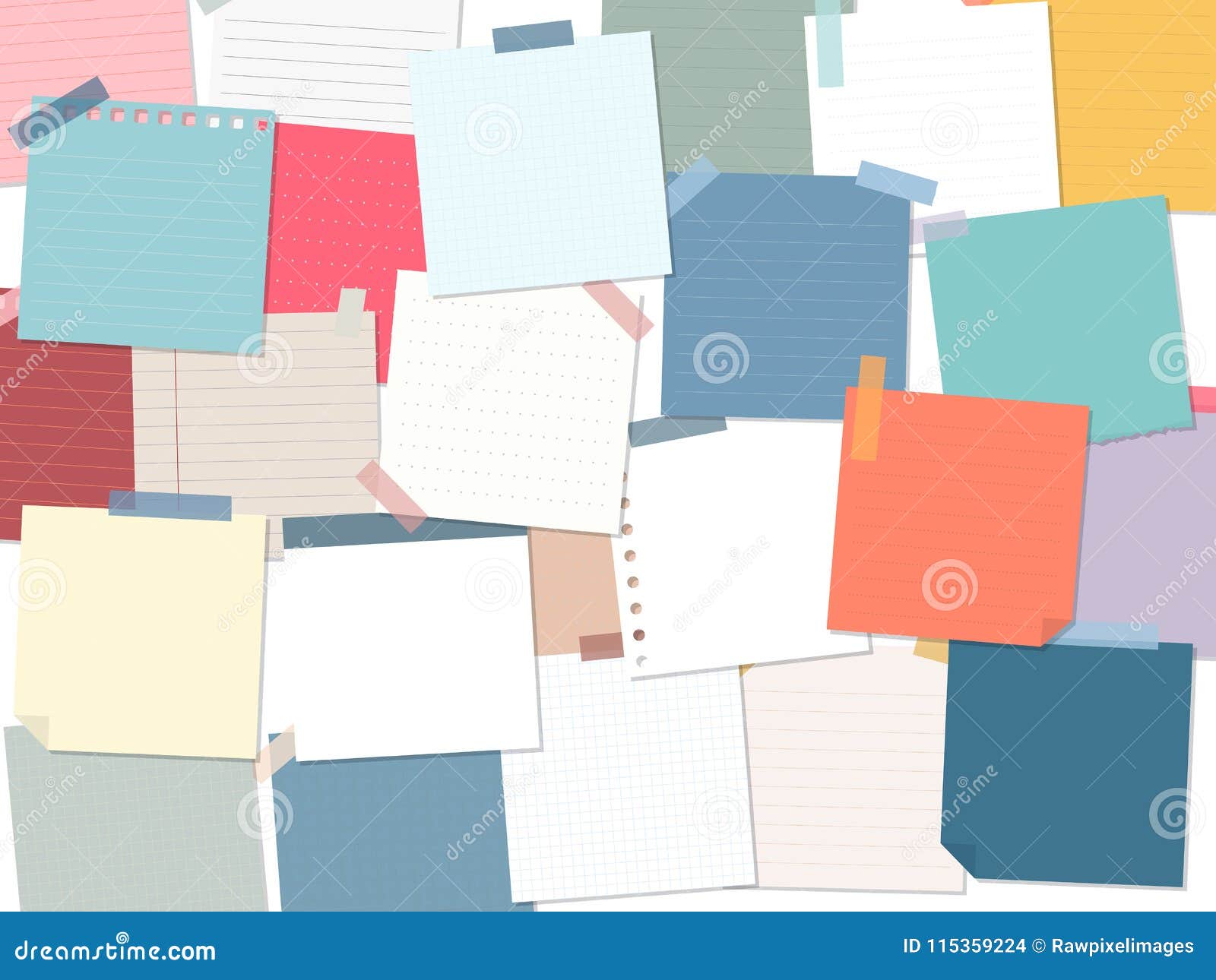 Collection of Sticky Note Illustrations Stock Illustration ...