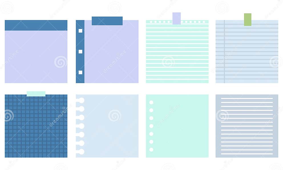 Collection of Sticky Note Illustrations Vector Stock Illustration ...