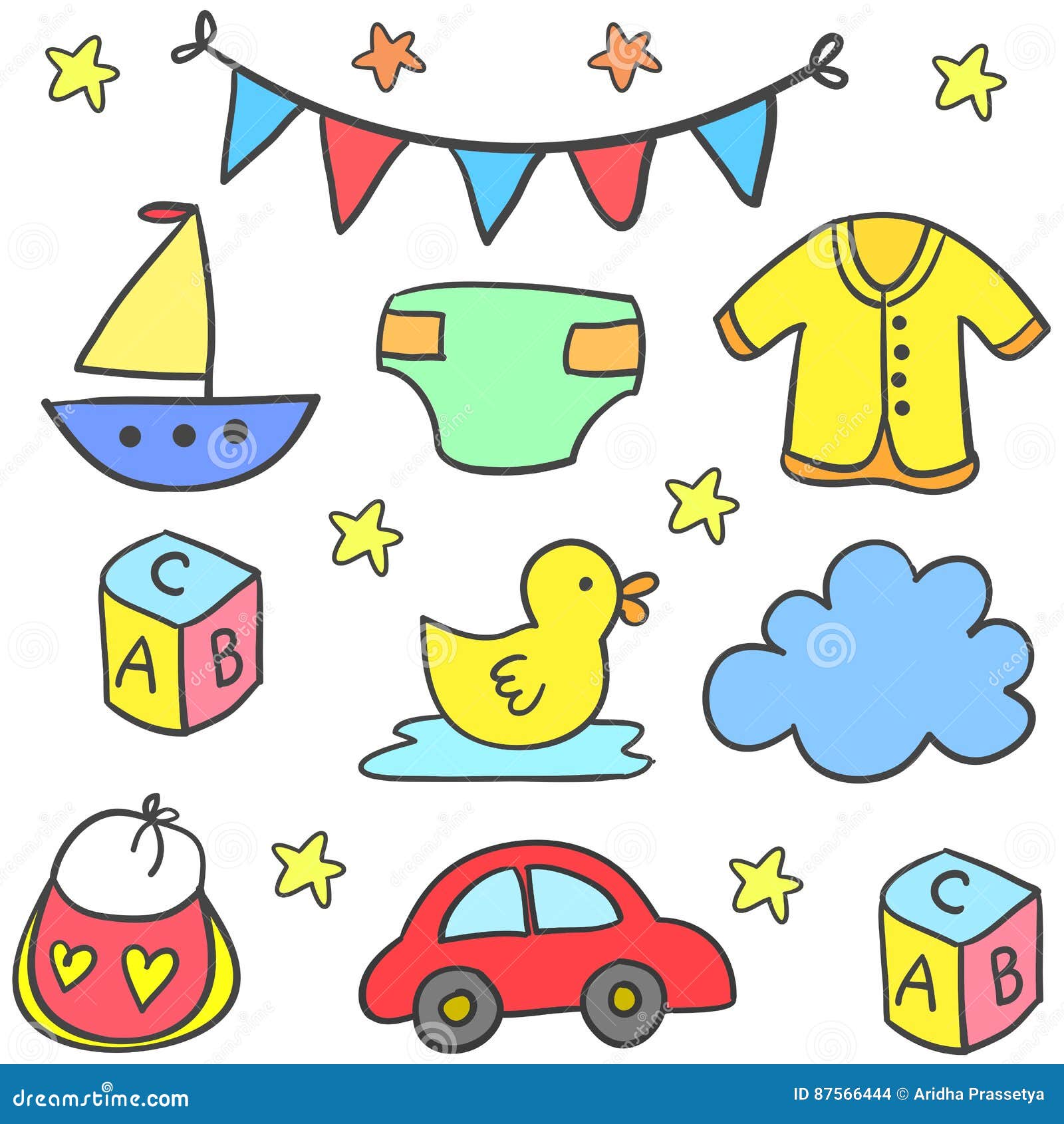 Collection Stock of Baby Element Set Stock Vector - Illustration of ...