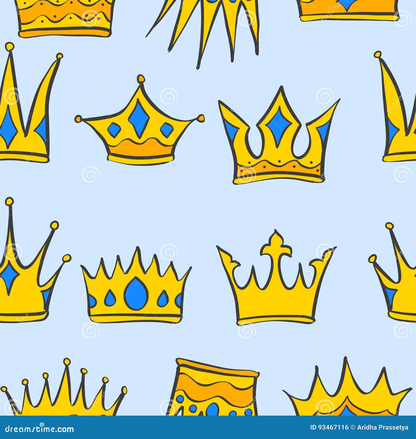 Collection Stock Crown Pattern Style Stock Vector - Illustration of ...