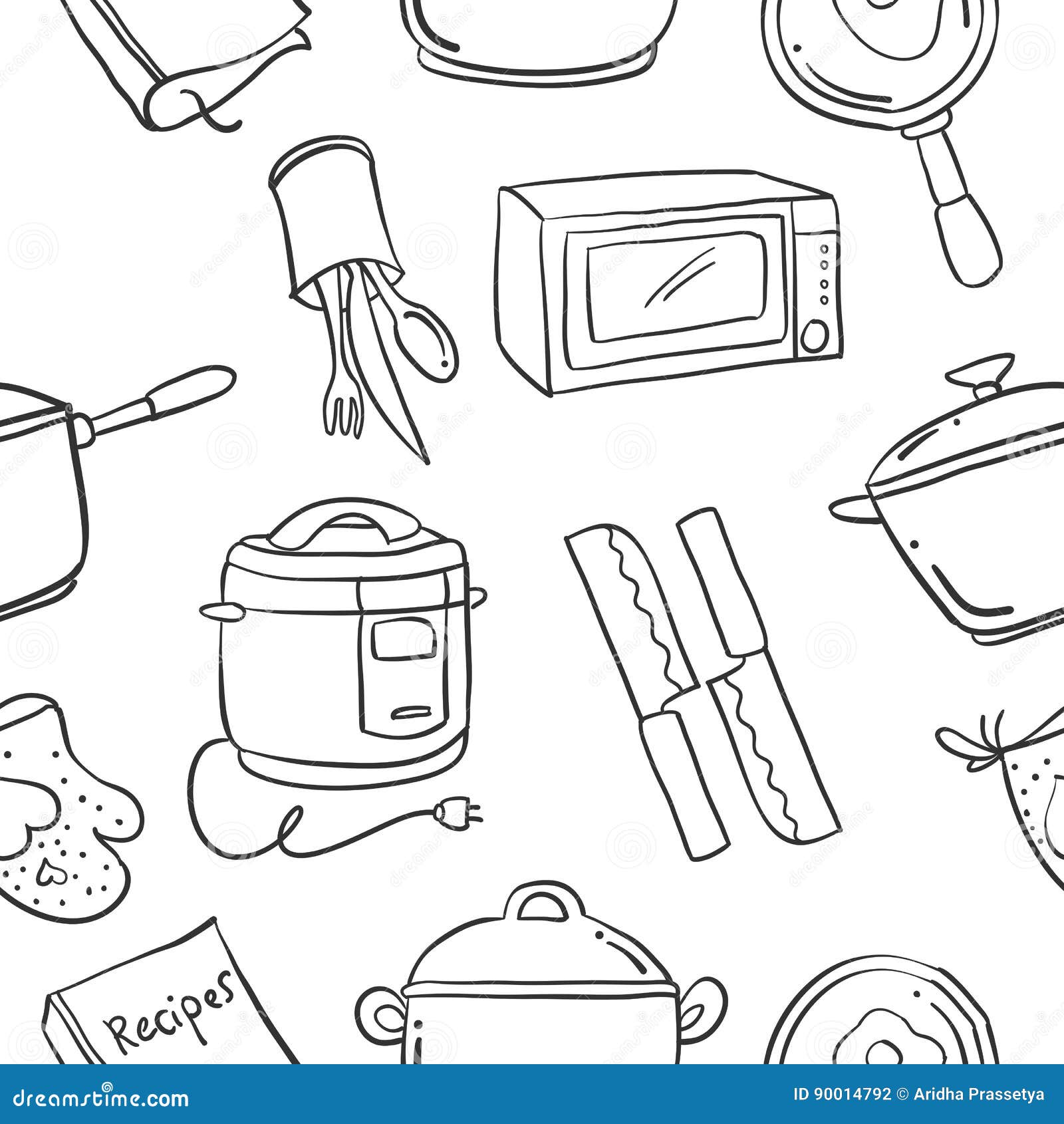 Collection Stock of Kitchen Set Element Doodles Stock Vector - Illustration of element, vector ...