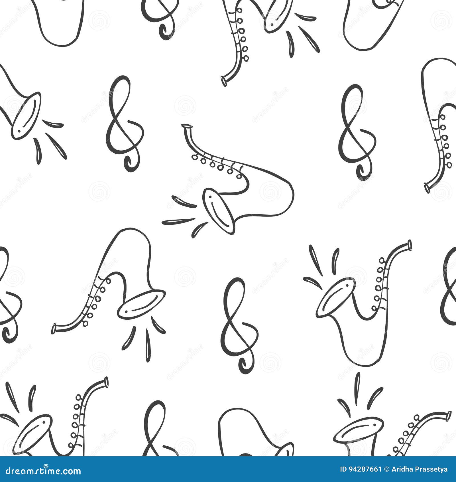 Collection Stock Musical Illustration Pattern Stock Vector ...