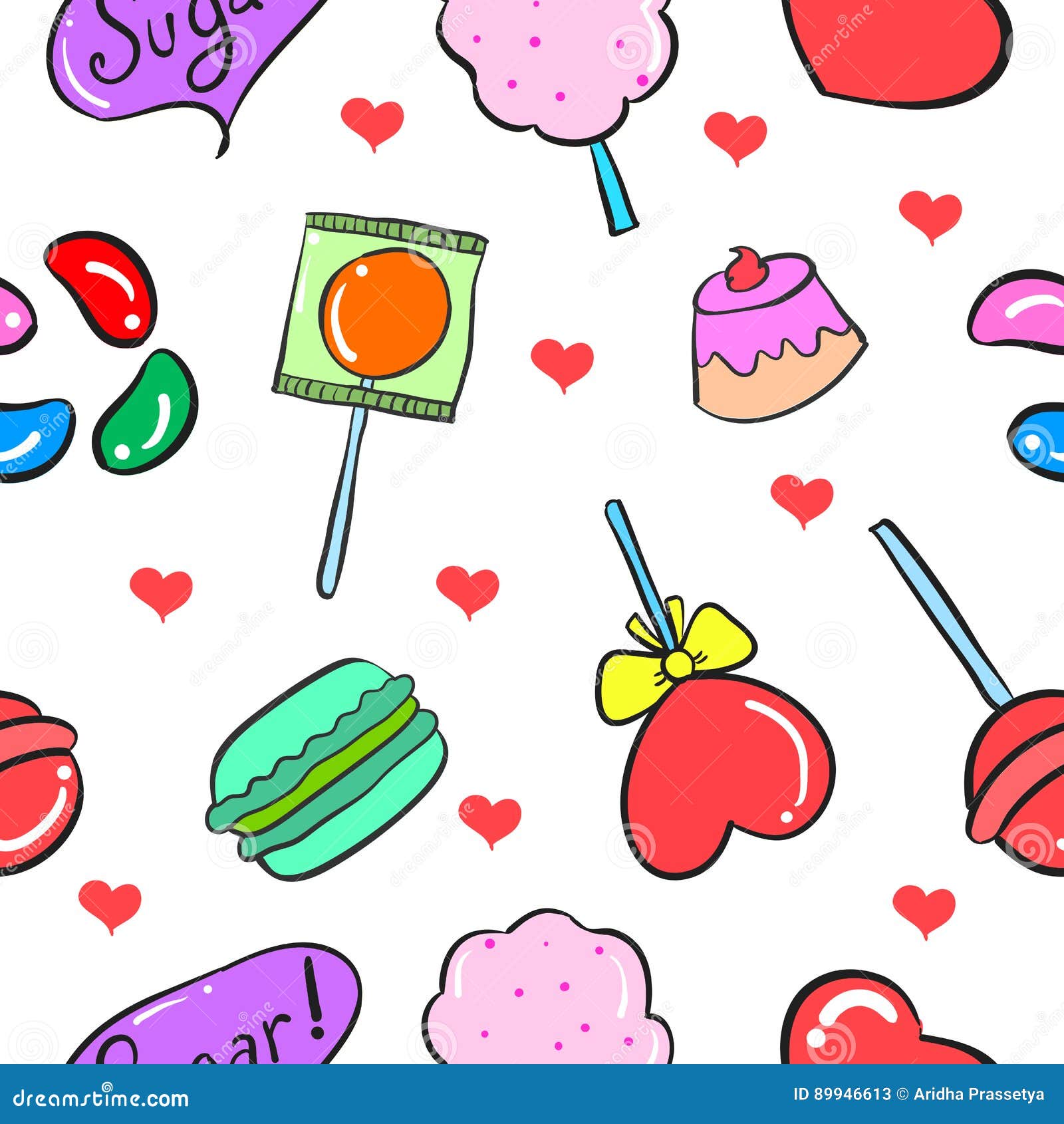 Collection Stock of Sweet Candy Doodles Stock Vector - Illustration of ...