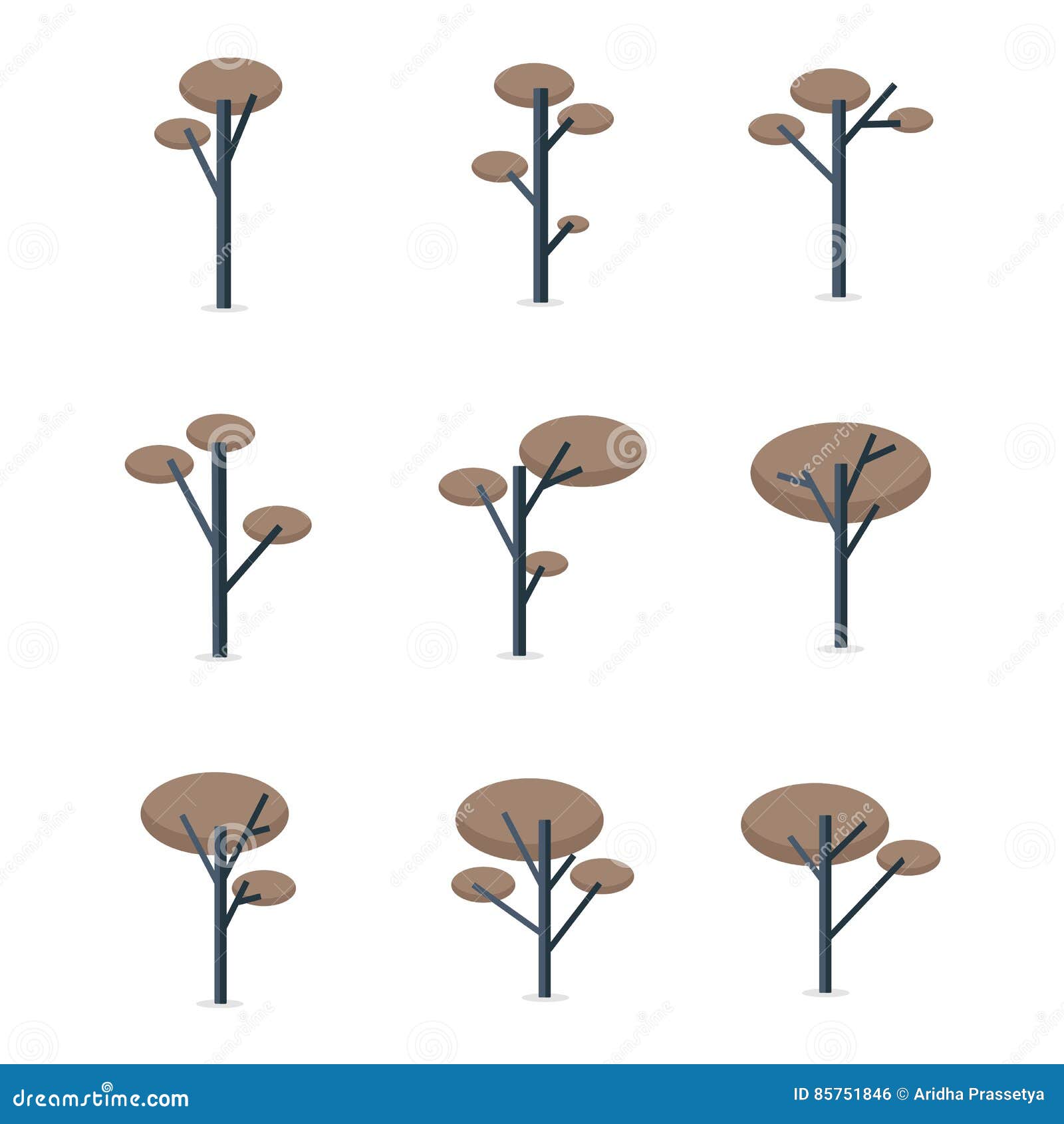 Collection Stock of Tree Set Vector Stock Vector - Illustration of ...