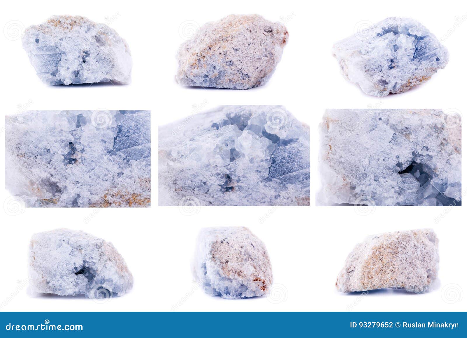 Collection of Stone Mineral Celestine Stock Photo - Image of natural ...