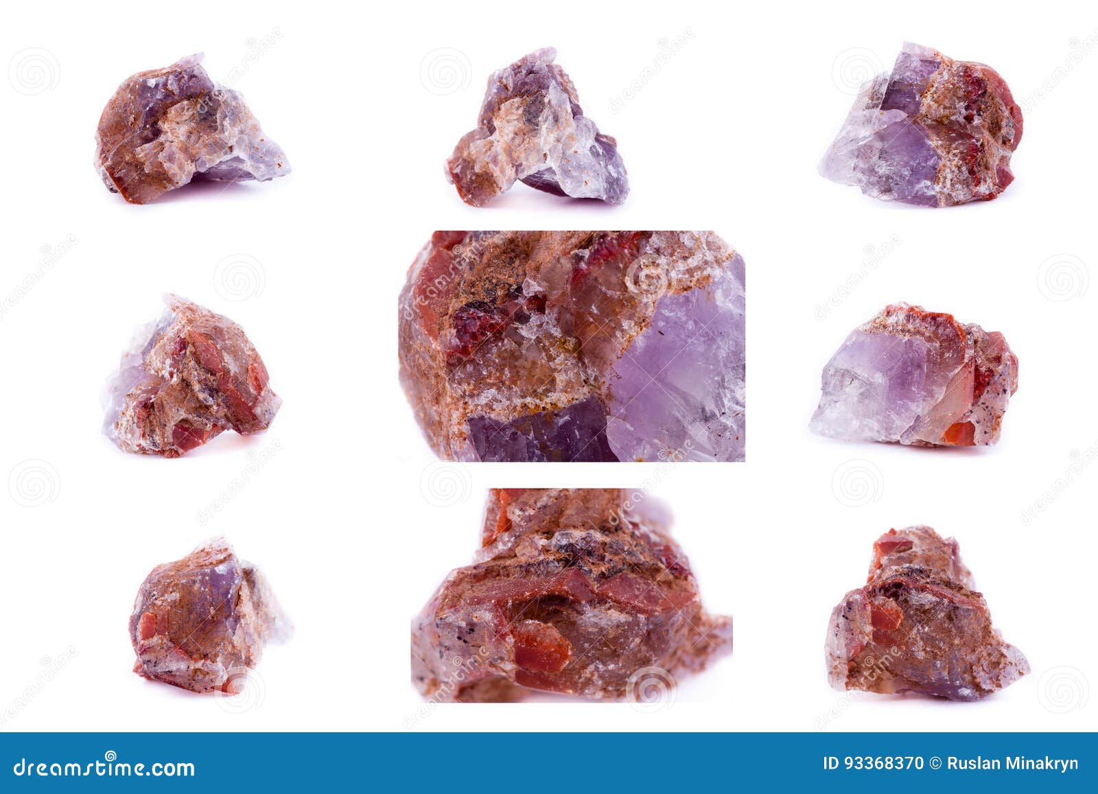 Collection of Stone Mineral Red Quartz Stock Photo - Image of quartzite ...