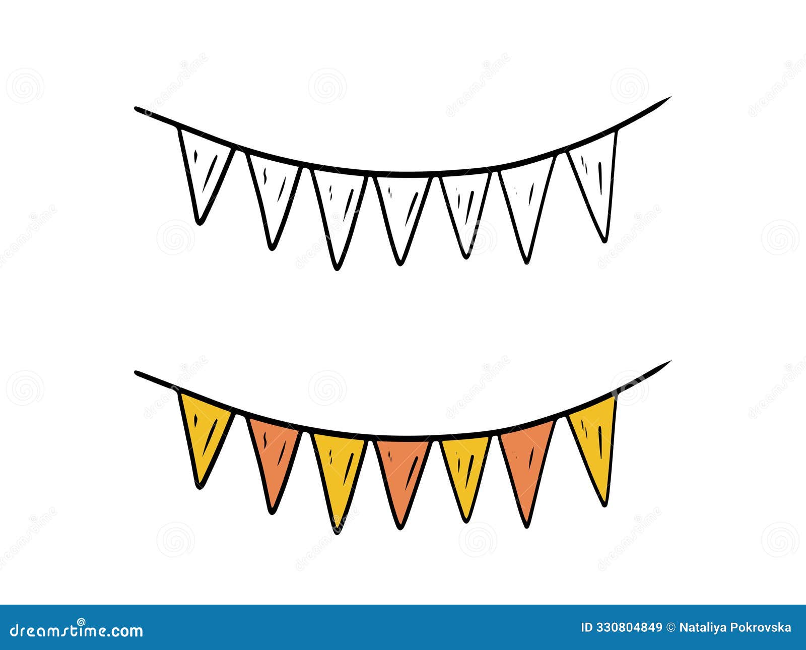 Collection of Strings with Triangular Flags Garland for Celebrating ...
