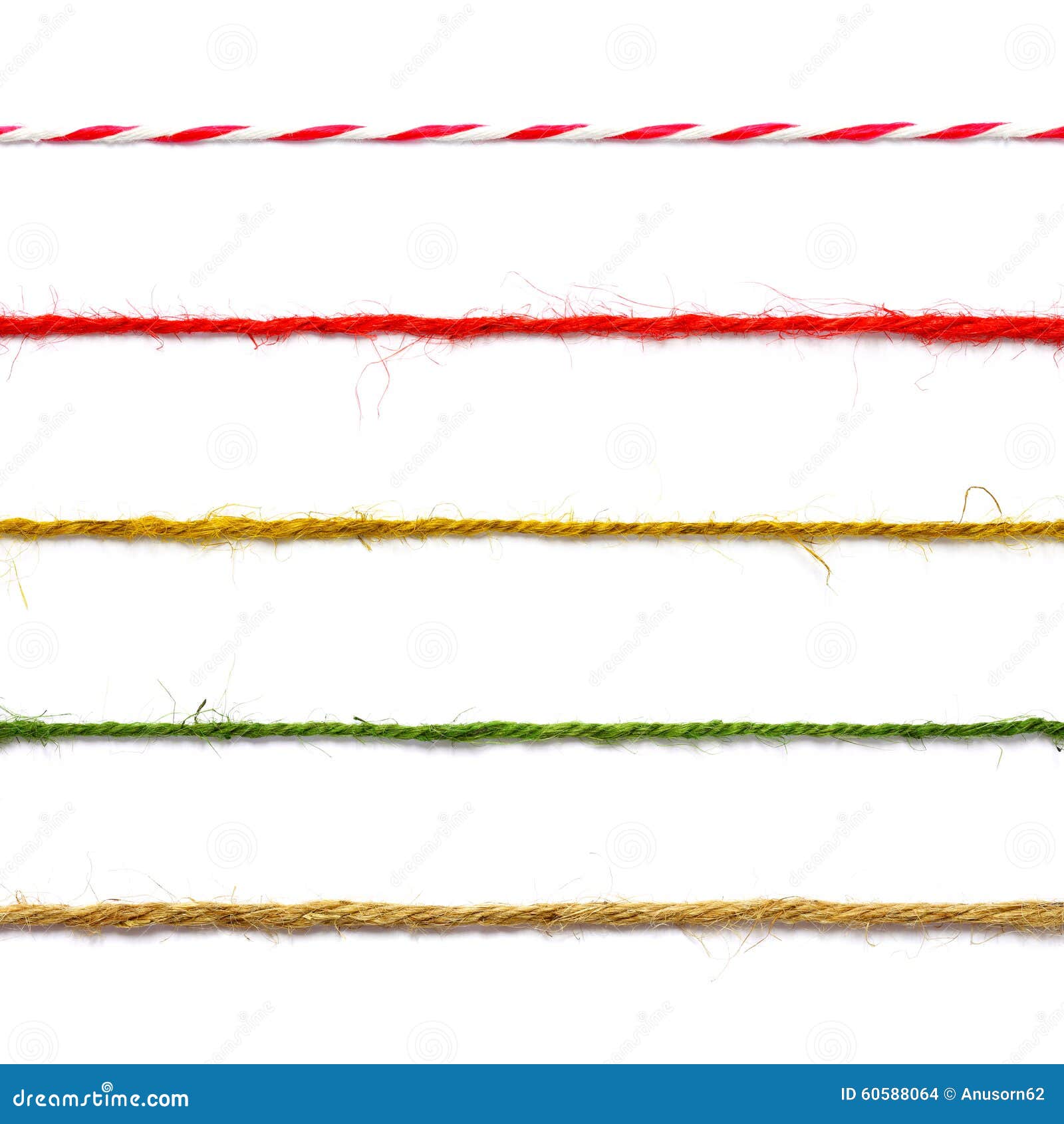 Collection of Strings on White Background Stock Photo - Image of ...