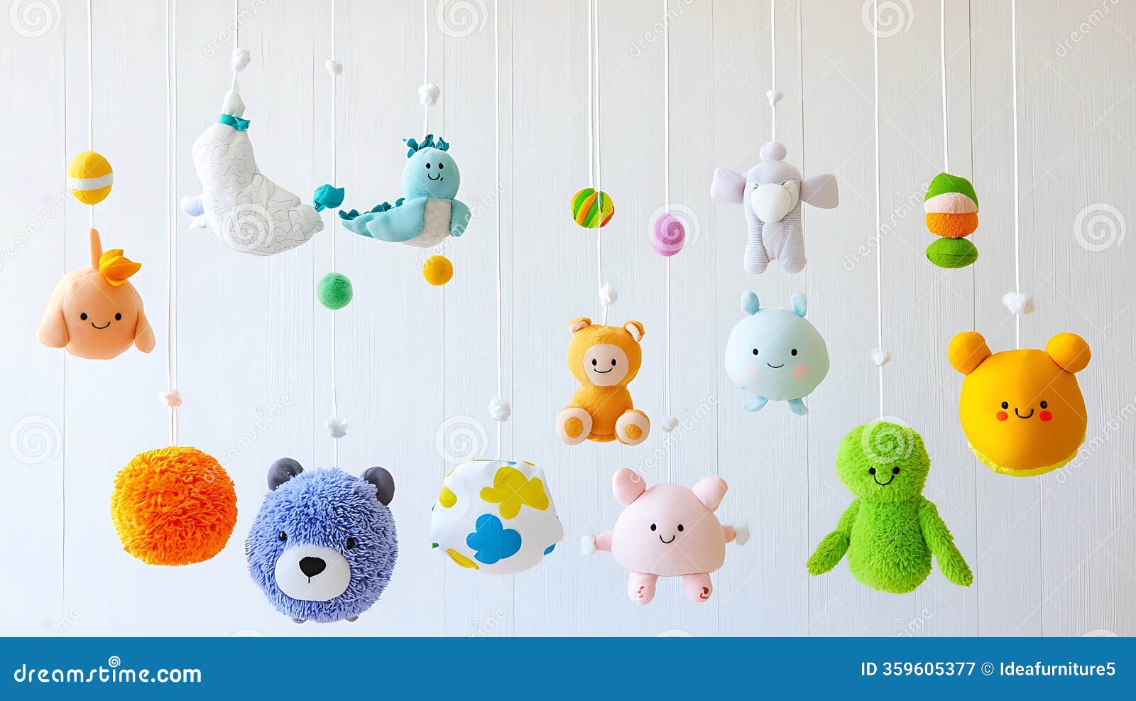 A Collection of Stuffed Animals Hanging from the Ceiling Stock ...