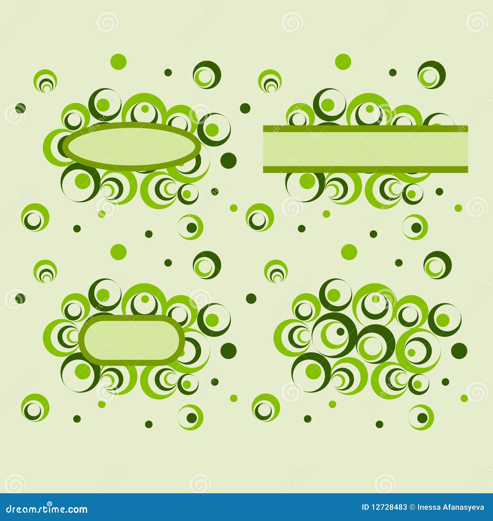 Collection of Stylish Banners with Circles Stock Vector - Illustration ...