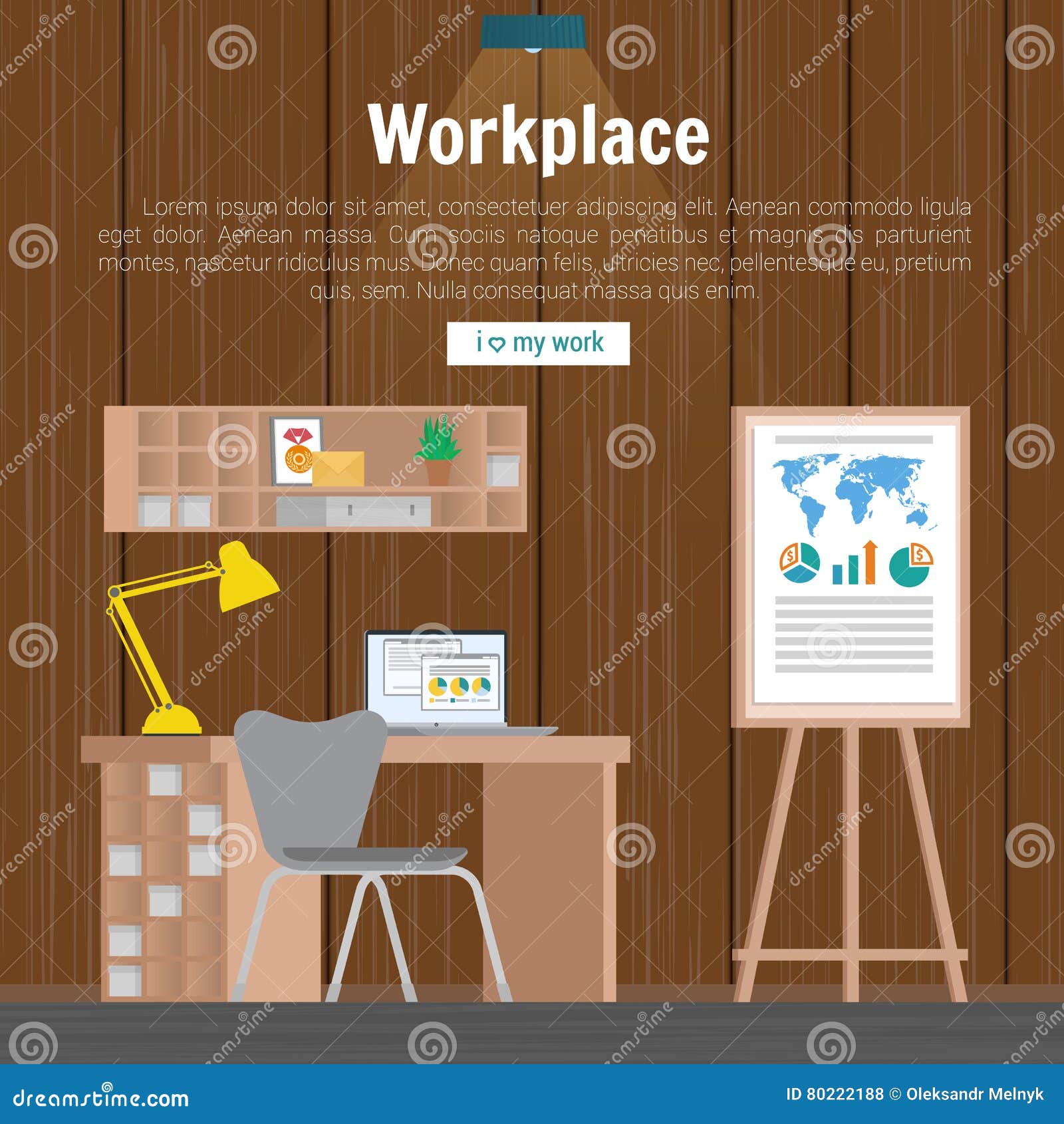 Collection Stylish Colors Business Work Flow Items Elements, Things ...