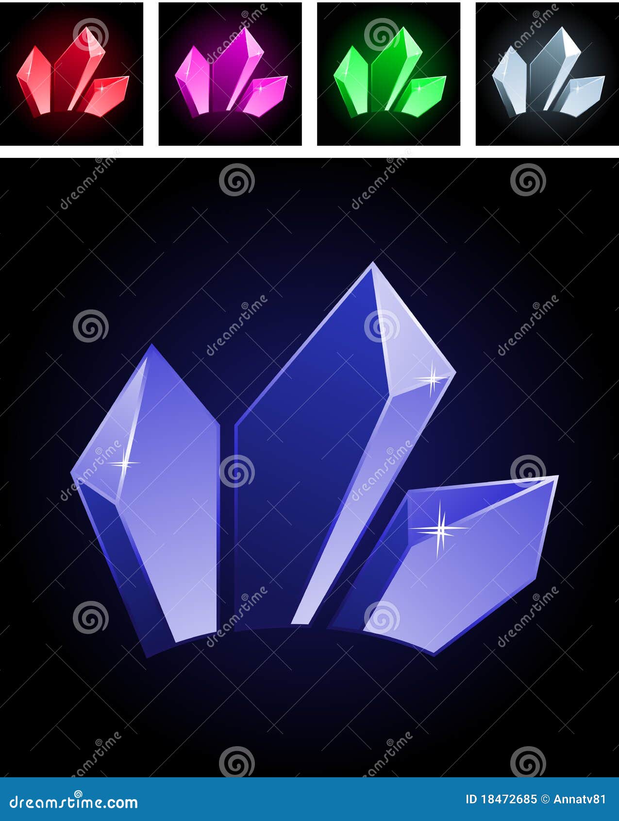 Collection of Stylized Gems Stock Vector - Illustration of background ...