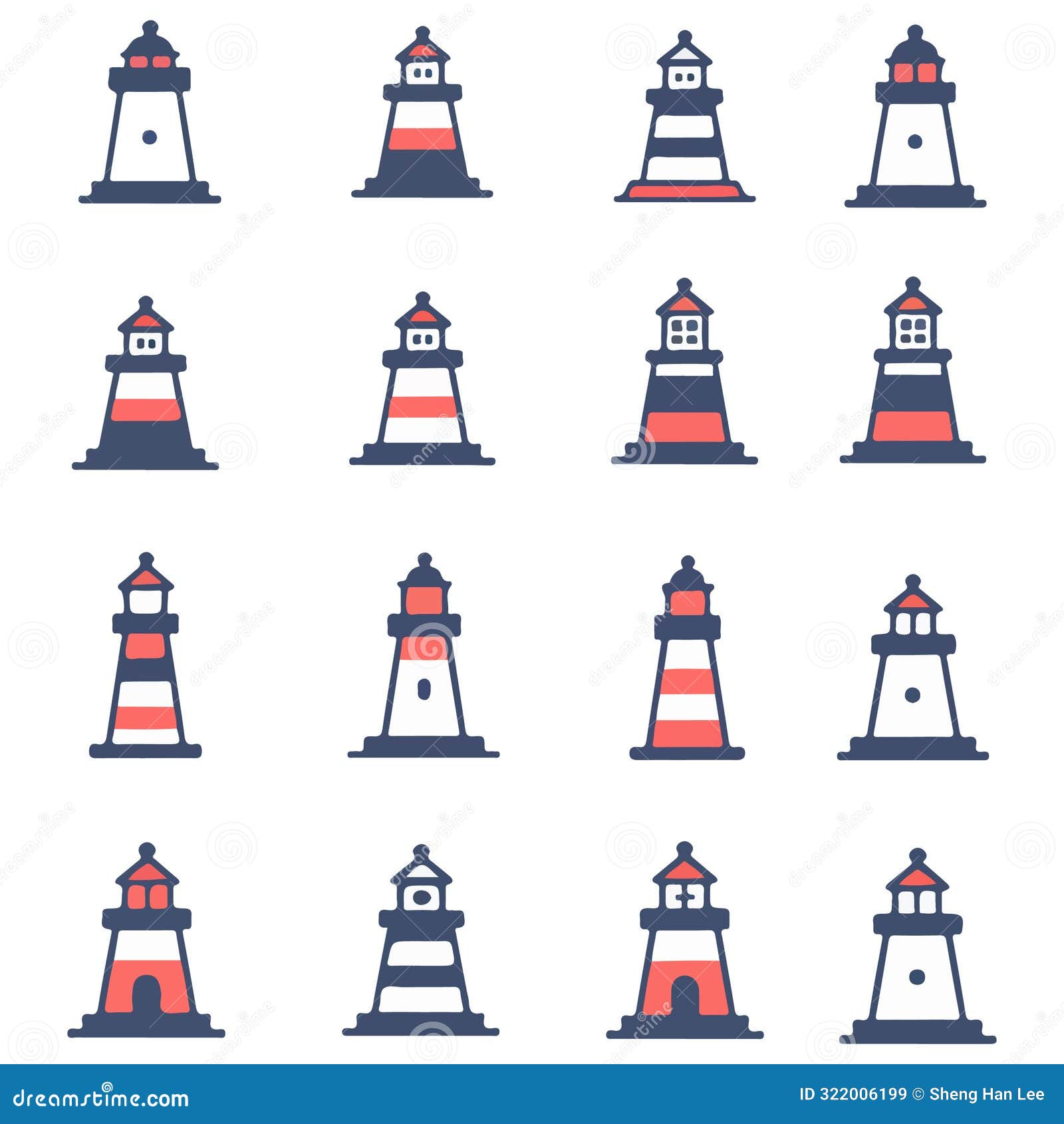 A Stylized Lighthouse Stands On A Rocky Base Amidst Turbulent Ocean ...