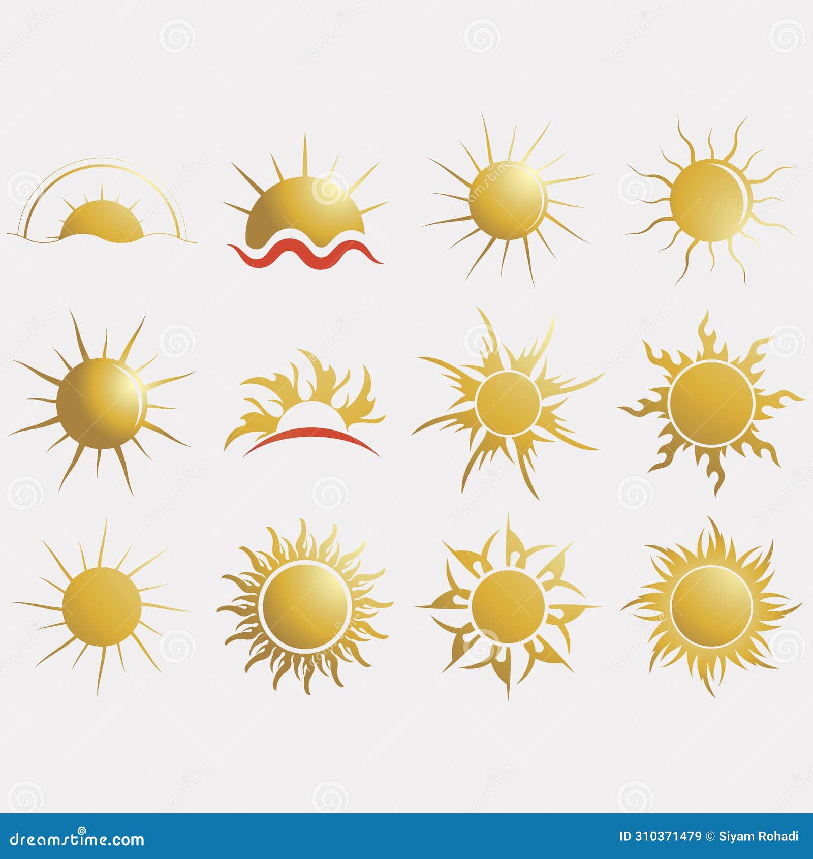 Collection of sun logos stock vector. Illustration of sunlight - 310371479