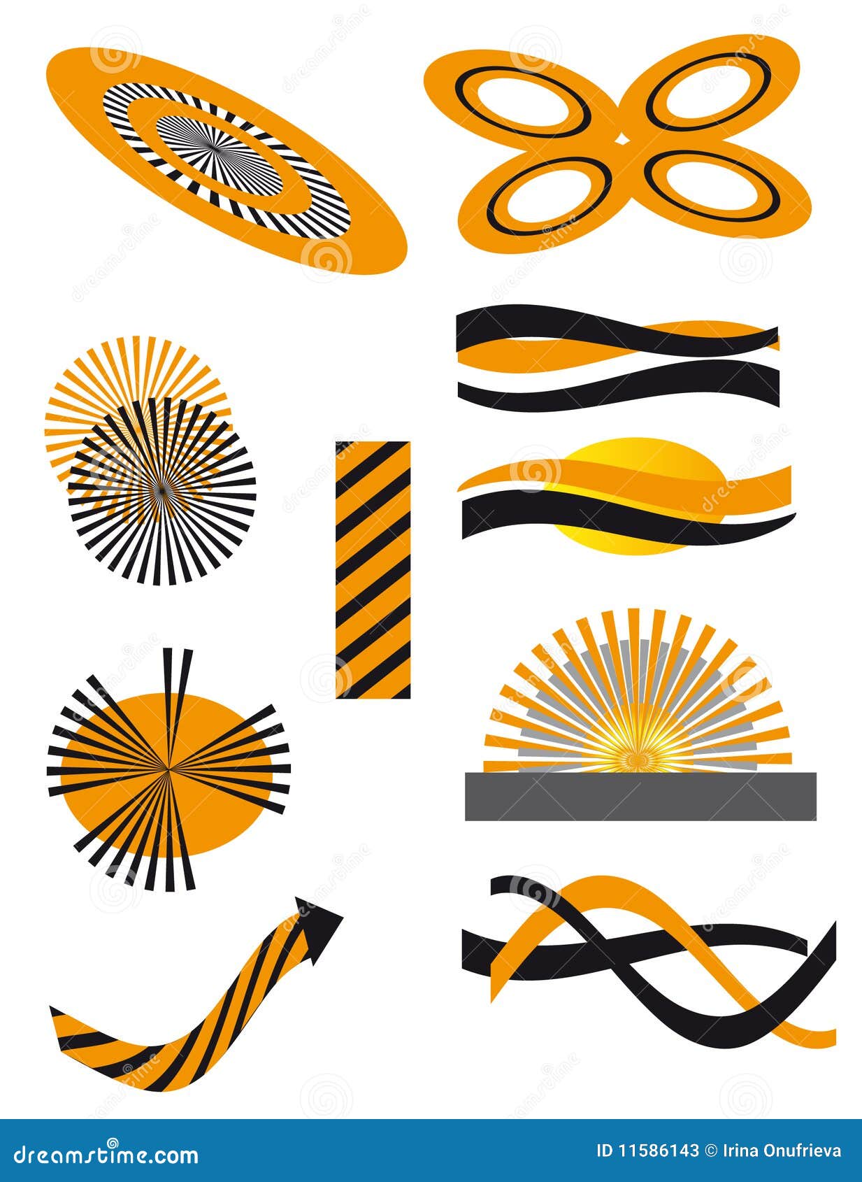 The Collection of Symbols for the Design Stock Vector - Illustration of ...
