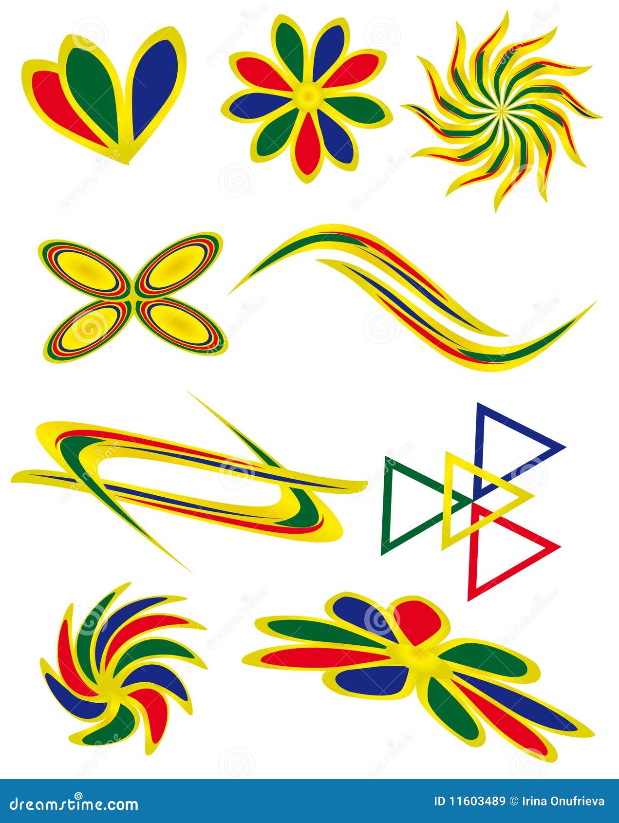 The Collection of Symbols for the Design Stock Vector - Illustration of ...