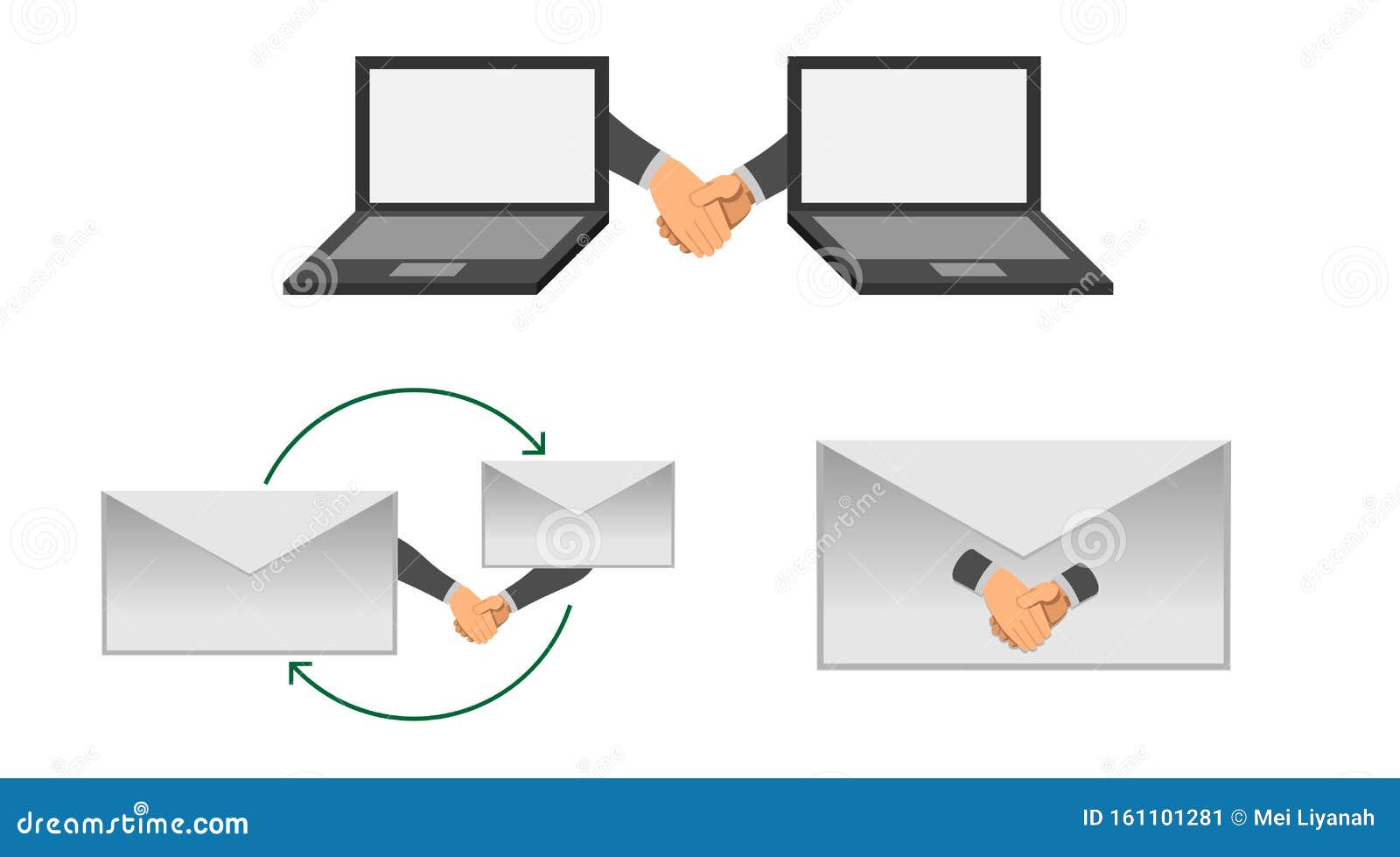 A Collection of Symbols Shaking Hands of a Two-party Agreement ...