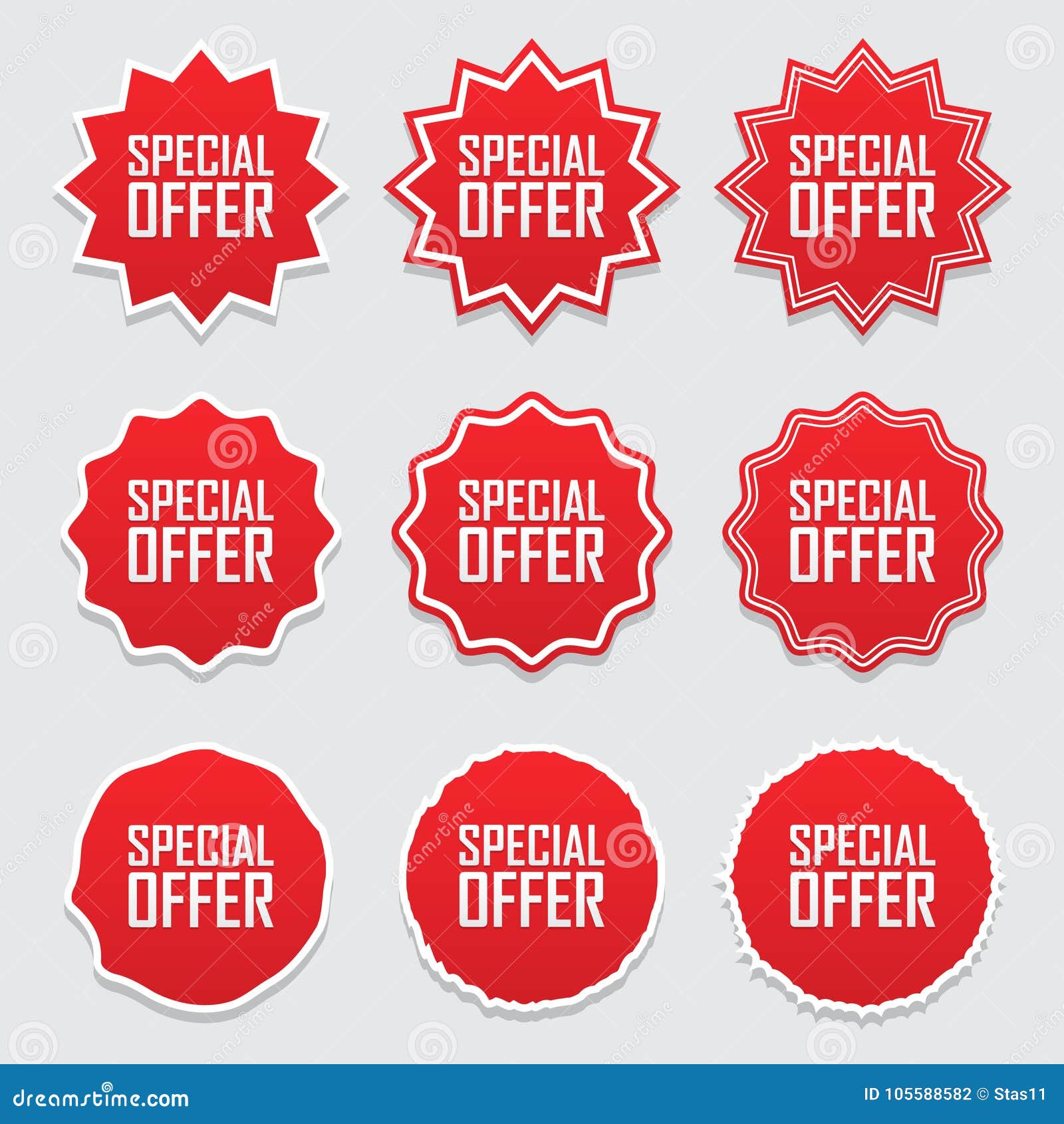 Collection Symbols Tag Special Offer. Vector Illustration Stock ...
