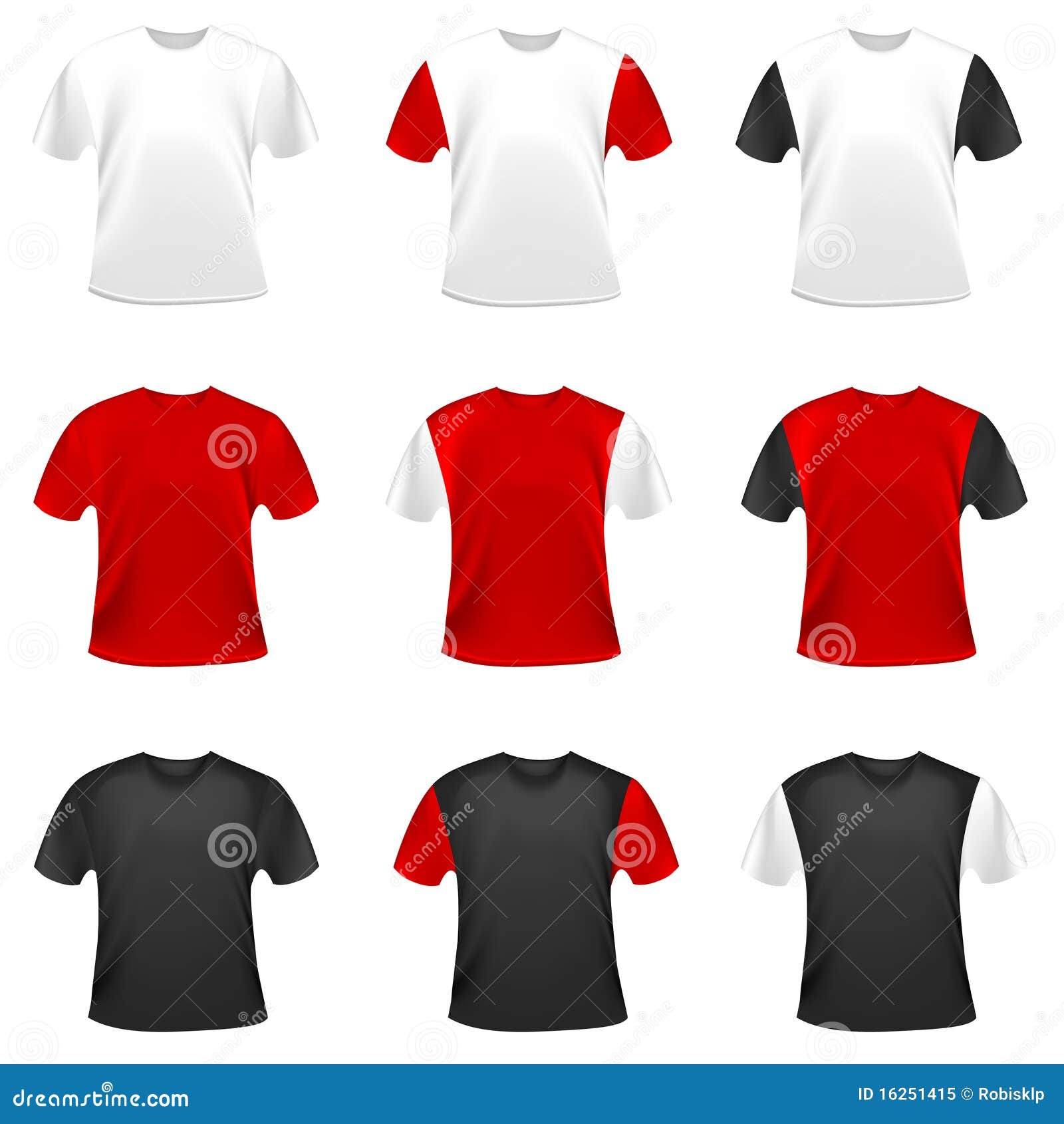 Collection of t-shirts stock vector. Illustration of clothes - 16251415