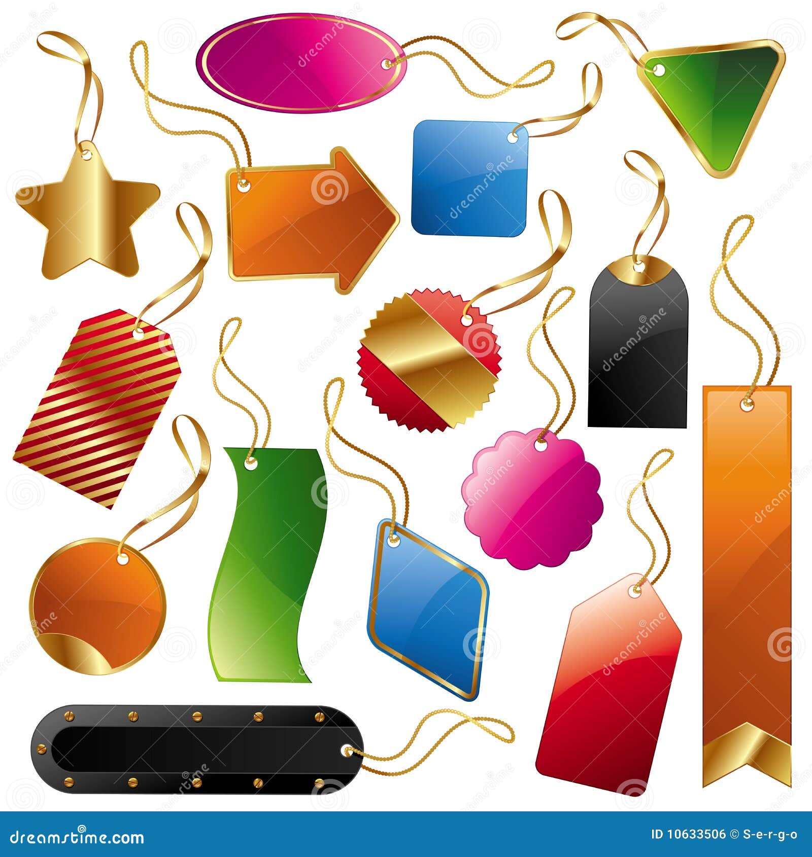 Collection of Tags and Labels Stock Vector - Illustration of ribbon ...