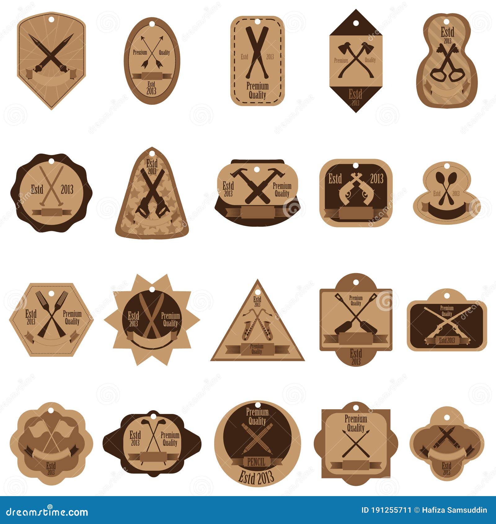 Collection of Tags. Vector Illustration Decorative Design Stock Vector ...