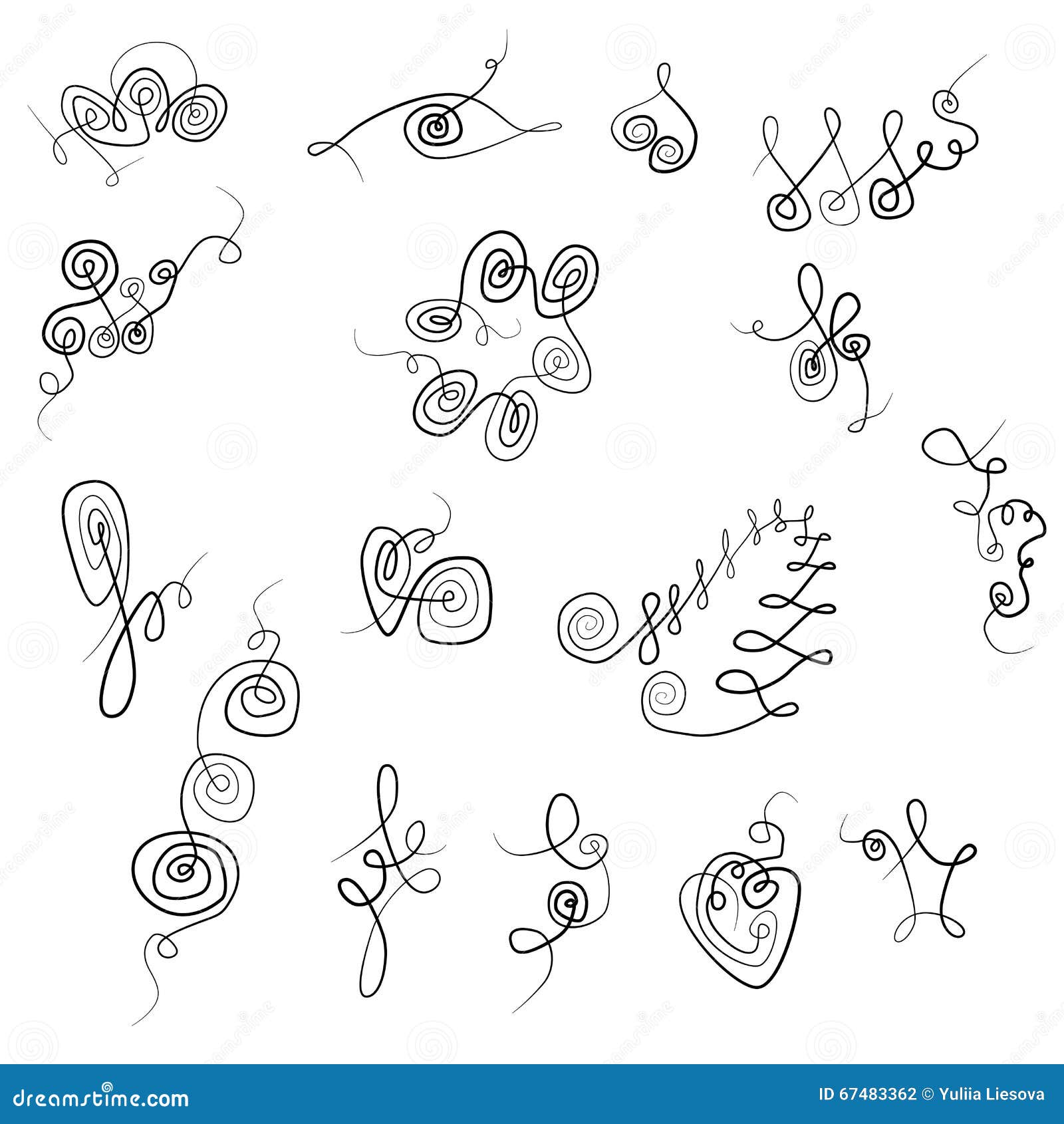 Collection of Tangle Doodle Patterns Stock Vector - Illustration of ...