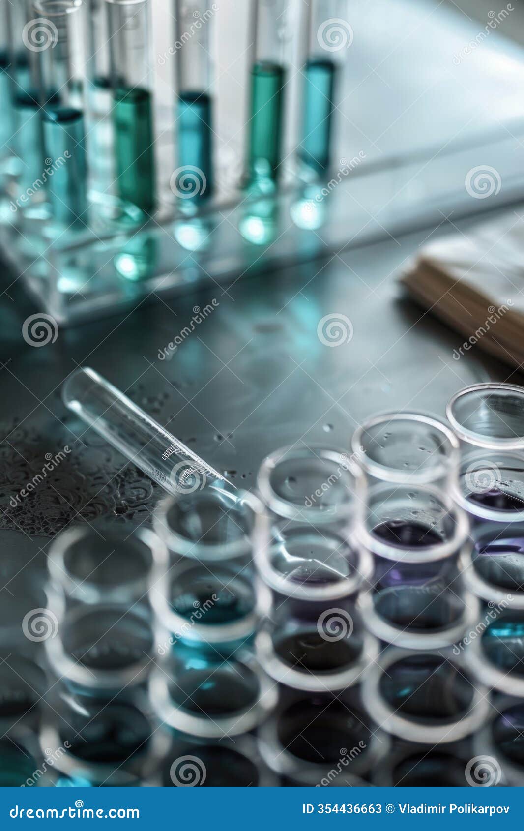 A Collection of Test Tubes on a Table. Suitable for Science and ...