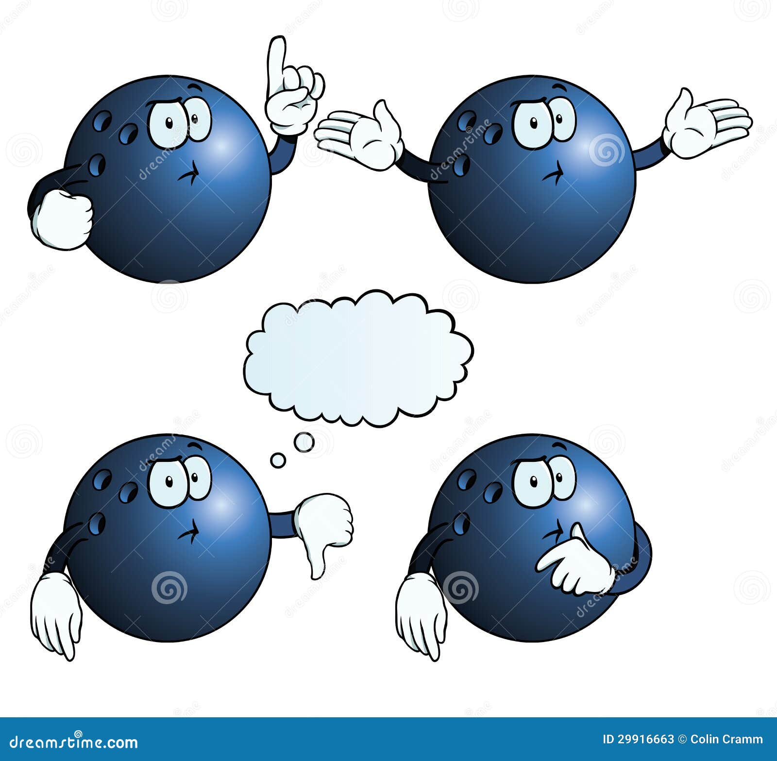 Thinking bowling ball set stock vector. Illustration of understanding ...