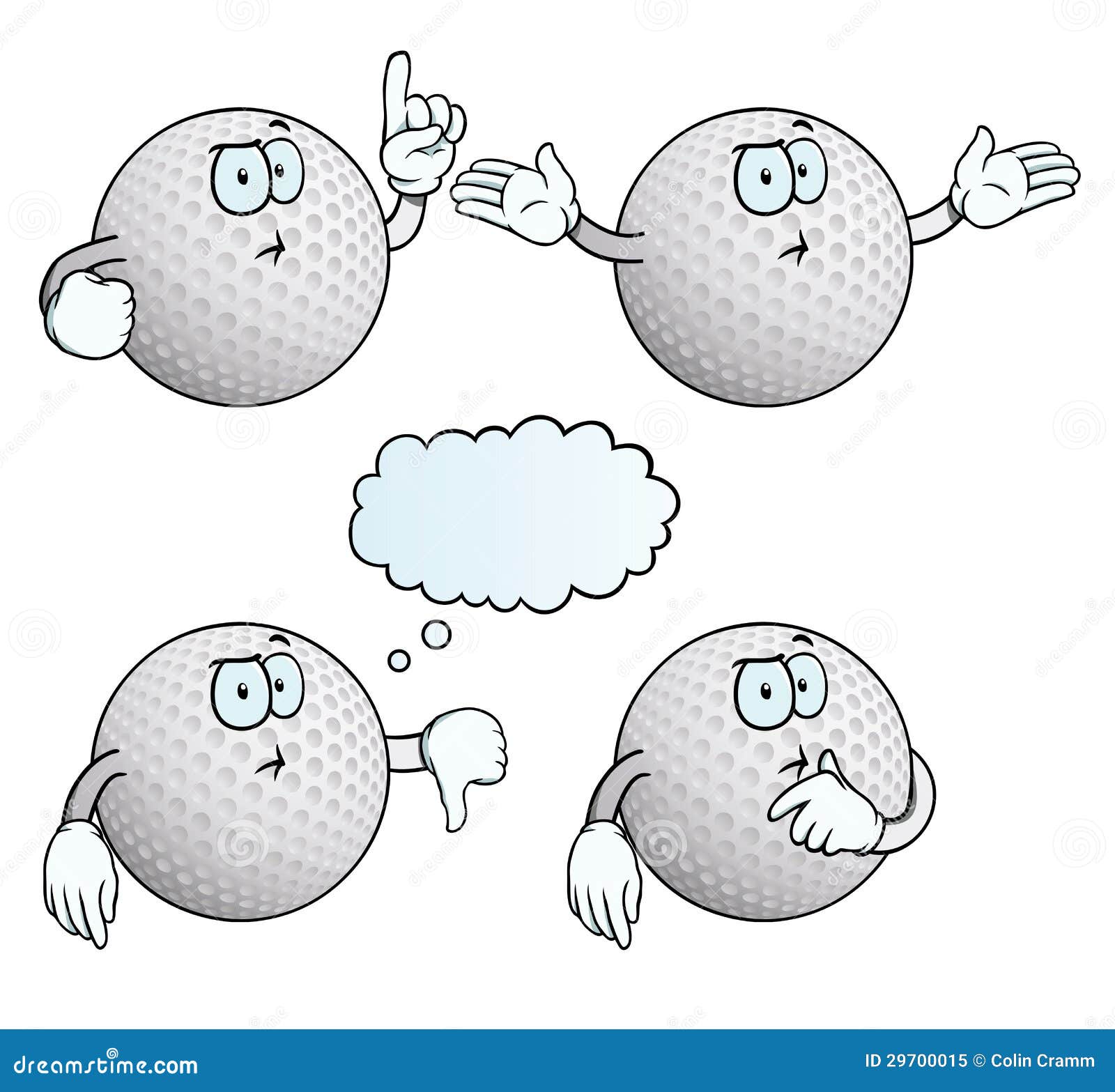 Thinking golf ball set stock vector. Illustration of thought - 29700015