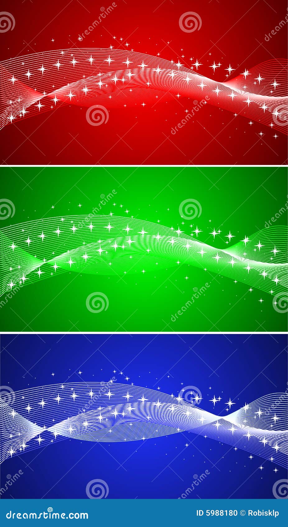 Set Of Three Backgrounds With Symbols. Vector Illustration ...
