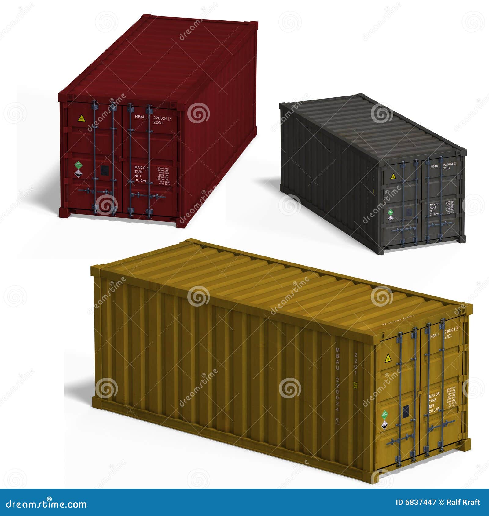 Collection of Three Container Stock Illustration - Illustration of bowl ...