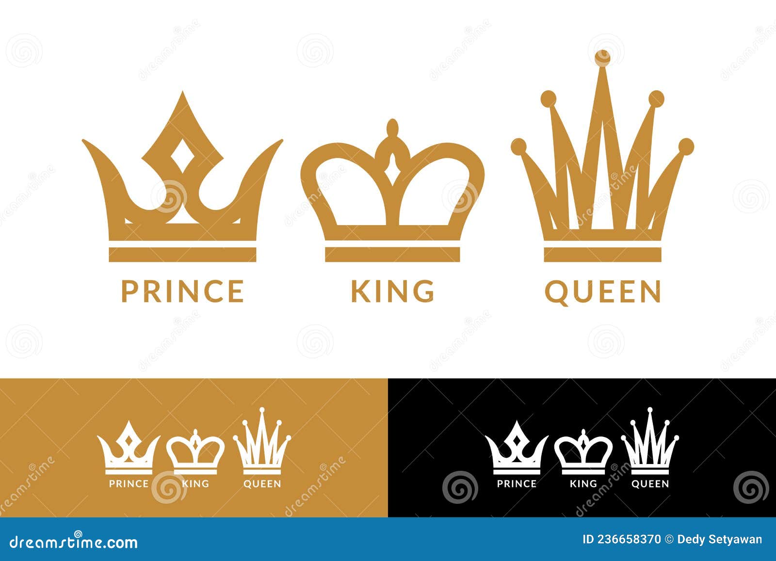 Crown Logo Design Collection Stock Vector - Illustration of element ...