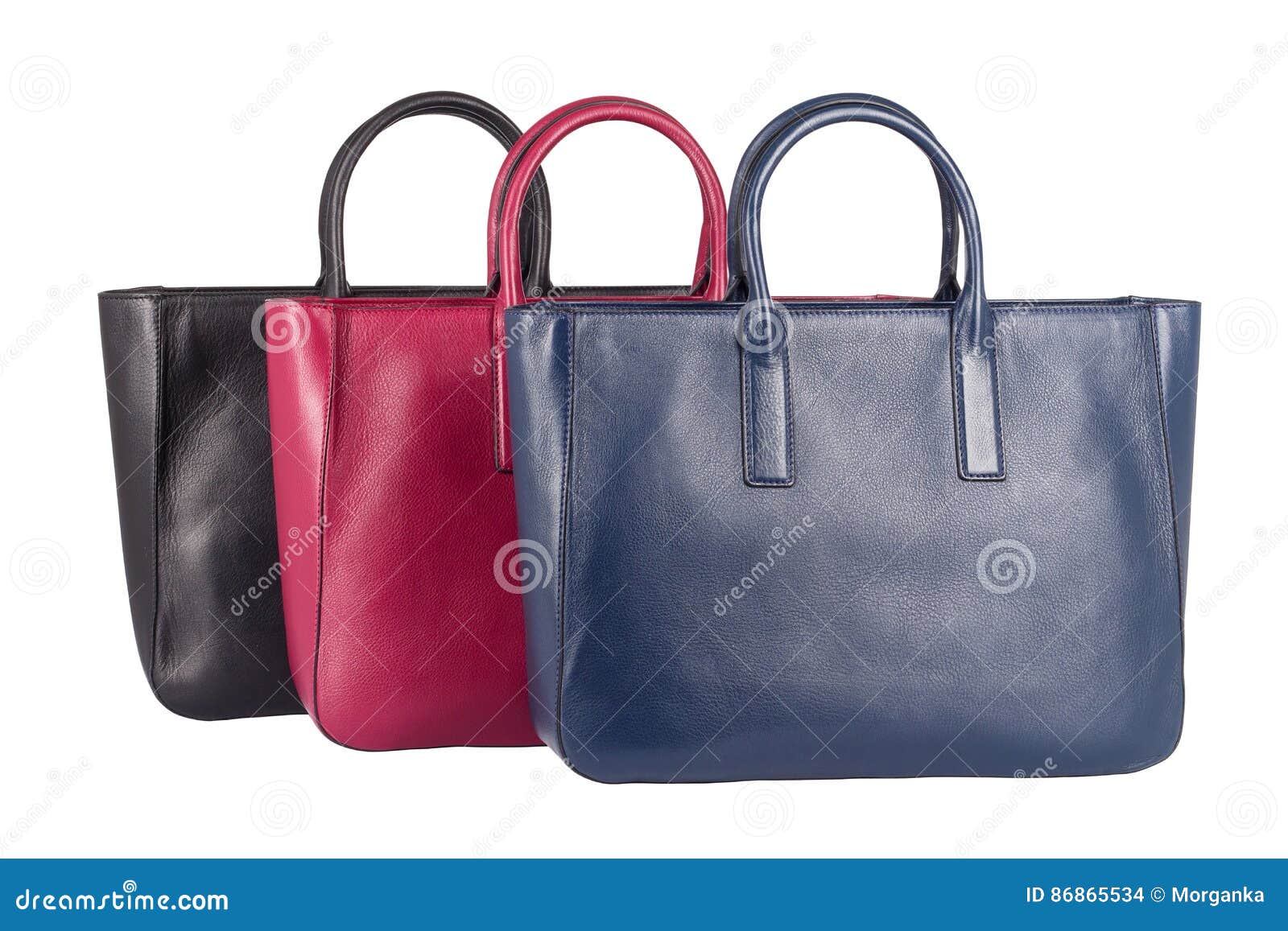 Collection of Three Natural Leather Female Purse Stock Photo - Image of ...
