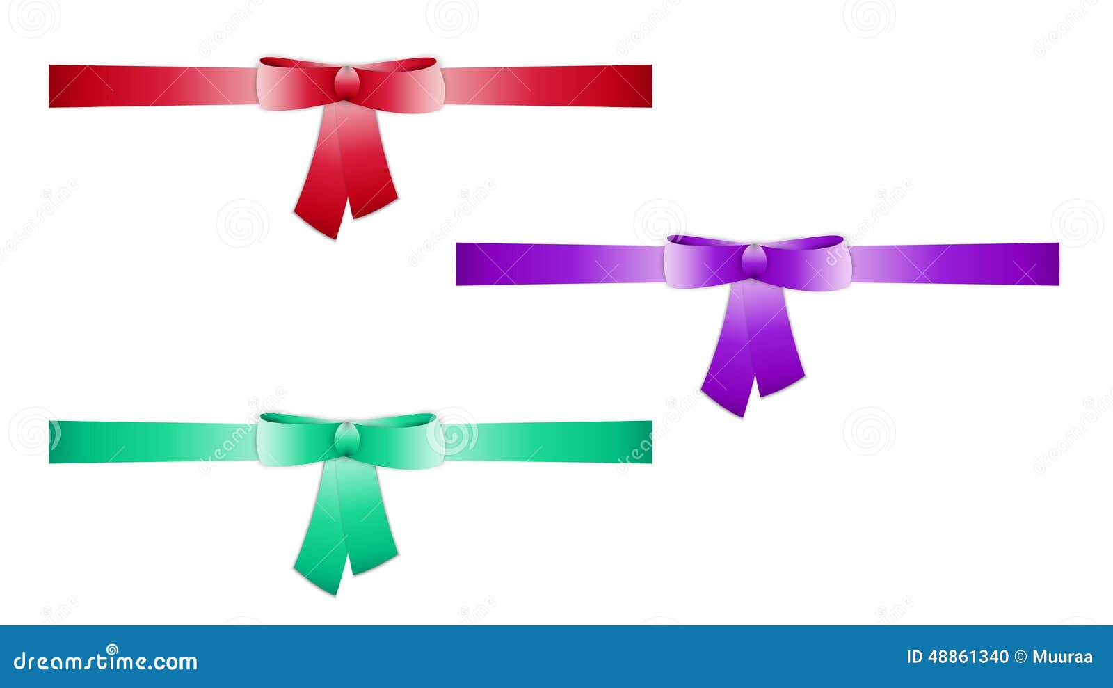 Collection of the Three Ribbons Stock Illustration - Illustration of ...