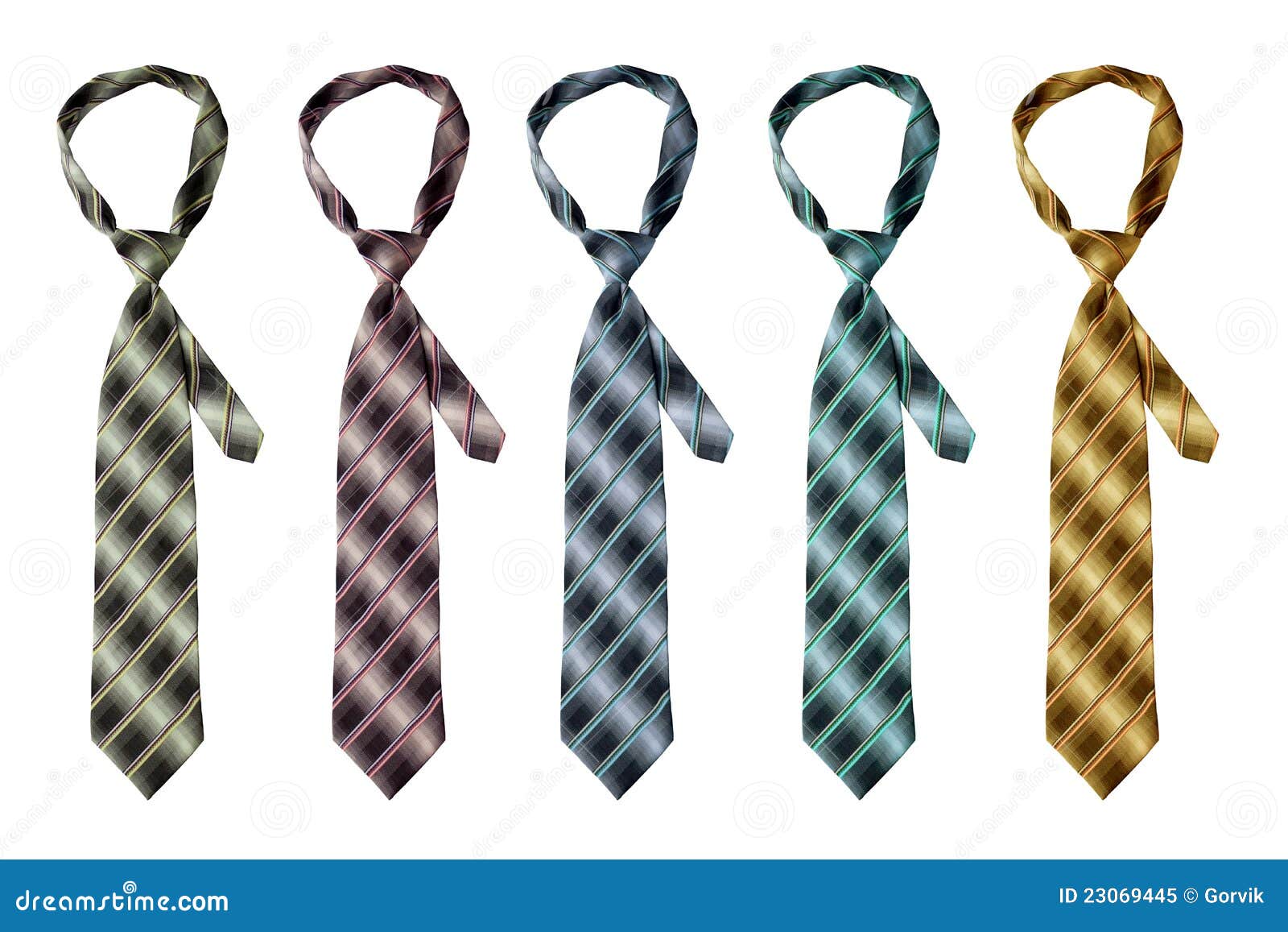 Two Men`s Ties In Different Colors And Sizes. For Father And Son. Love ...