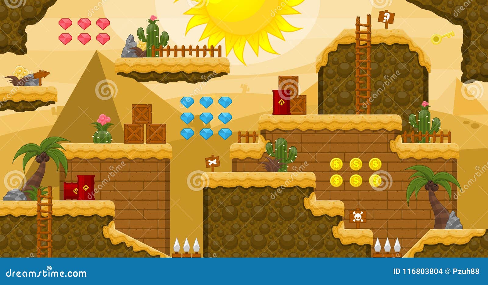 Cartoon Boy Platformer Animation Sprites Sheet Set Vector Illustration ...