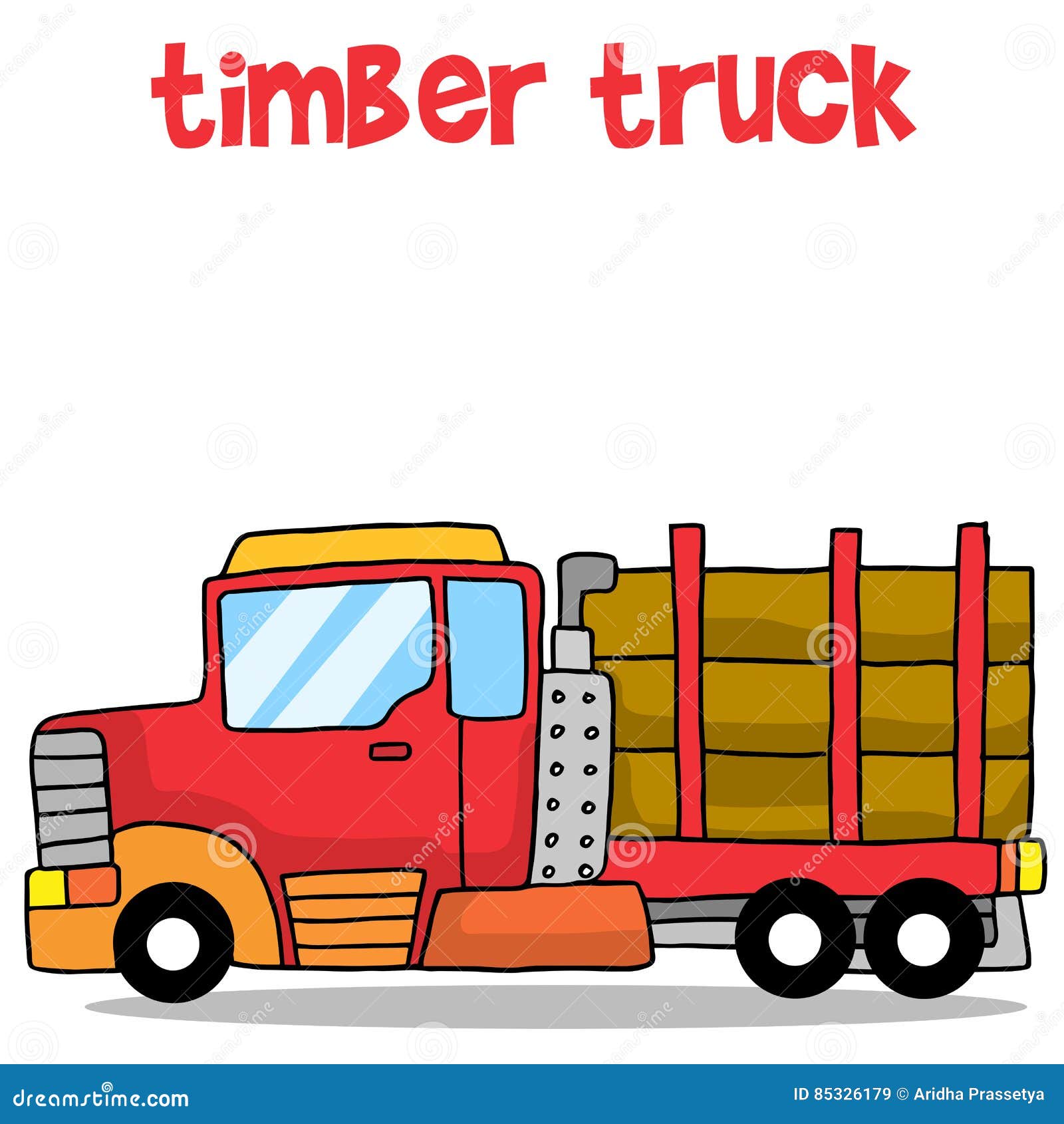 Timber Truck Vector Illustration. | CartoonDealer.com #68131998