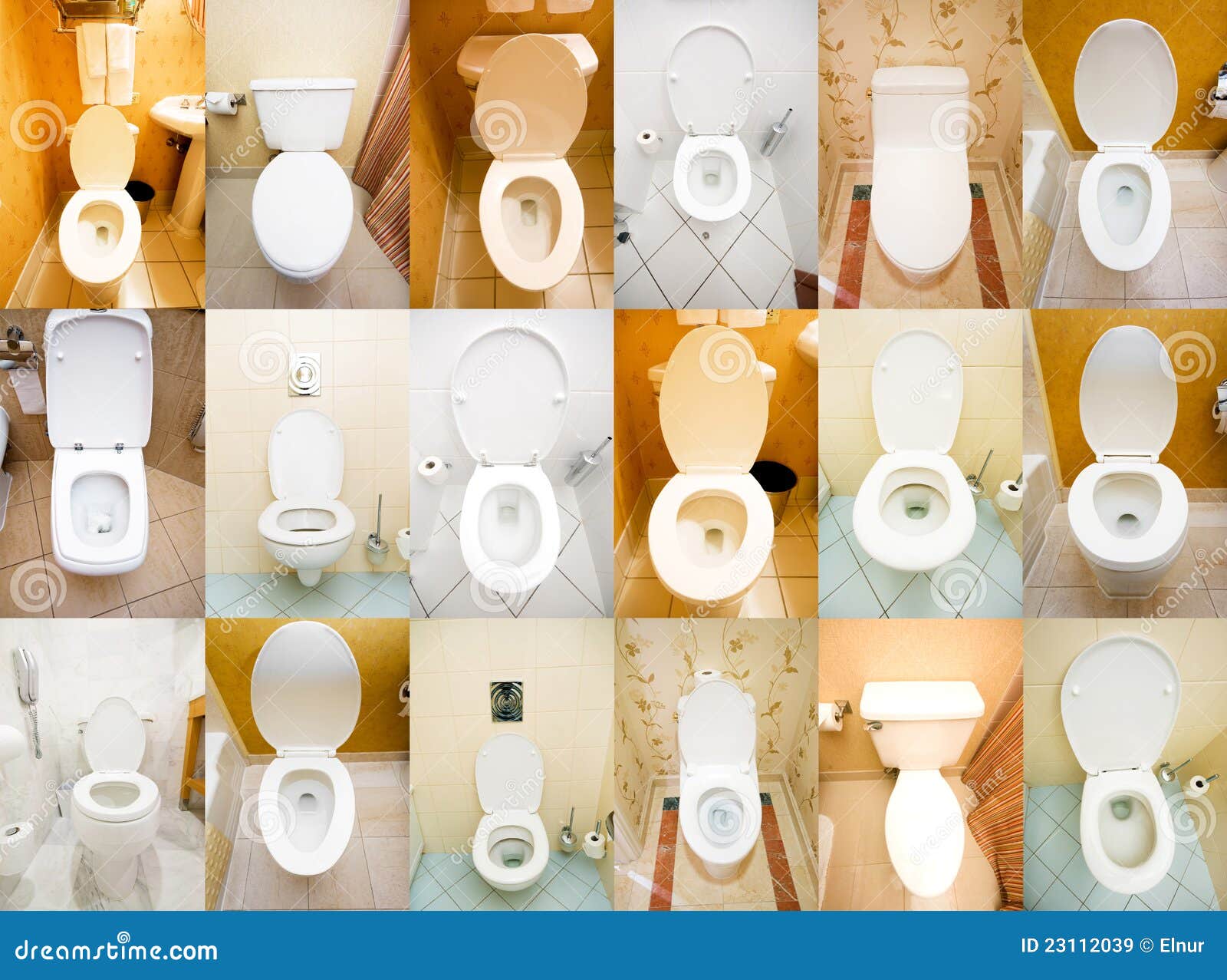 Collection of toilets stock image. Image of indoor, collection - 23112039