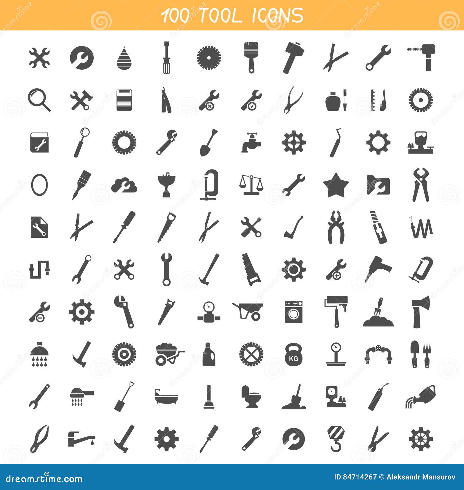 Collection tool icons stock vector. Illustration of bottle - 84714267