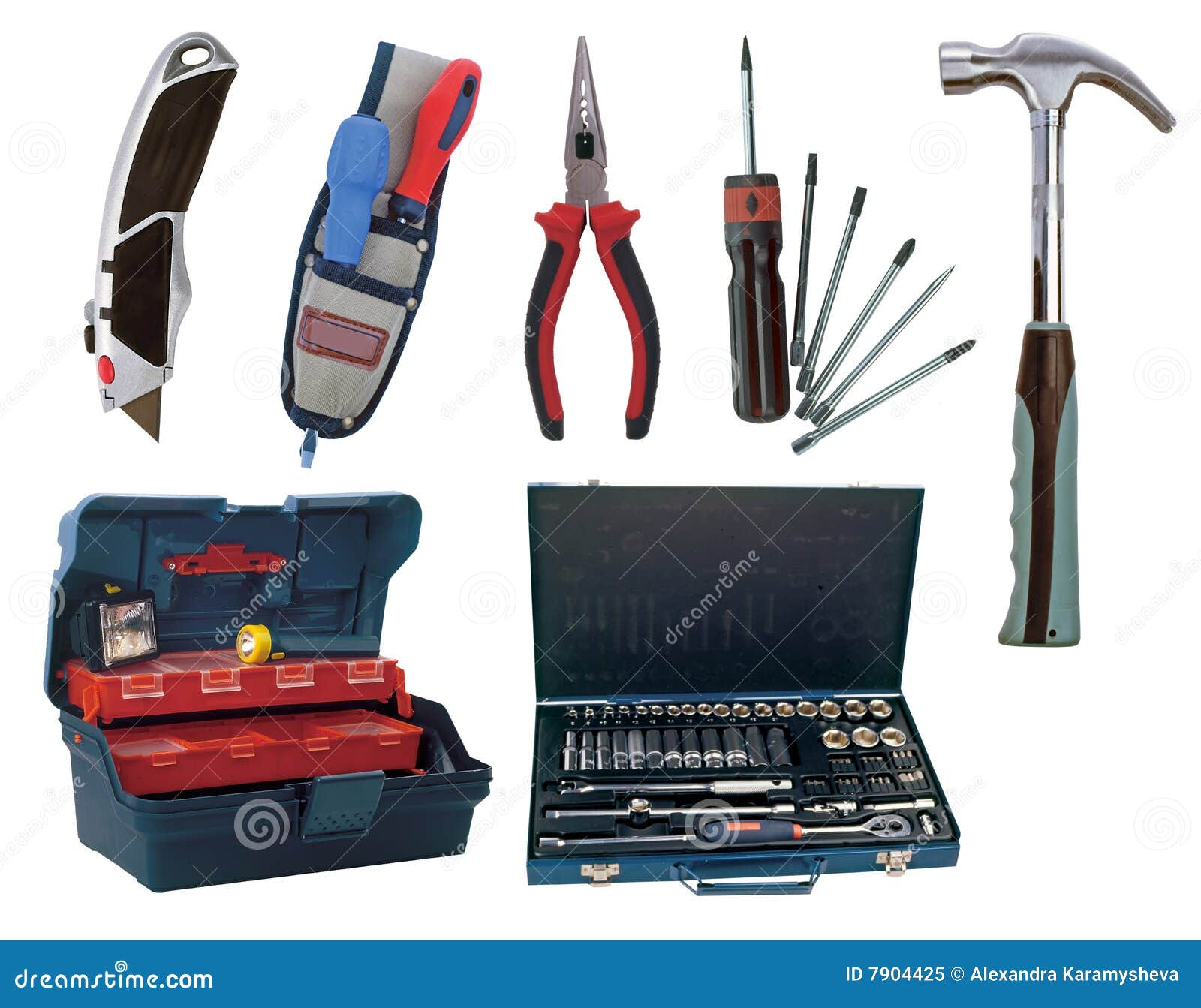 Collection tools stock image. Image of construction, steel - 7904425