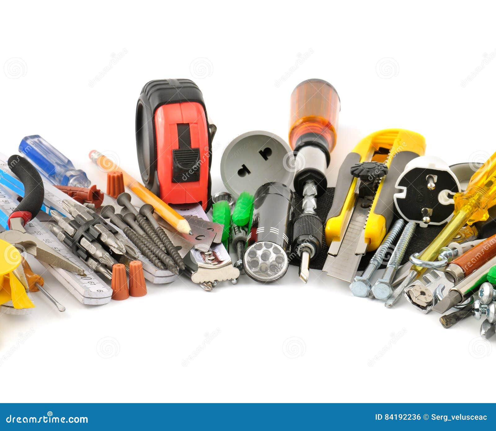 Collection tools stock photo. Image of builder, hand - 84192236