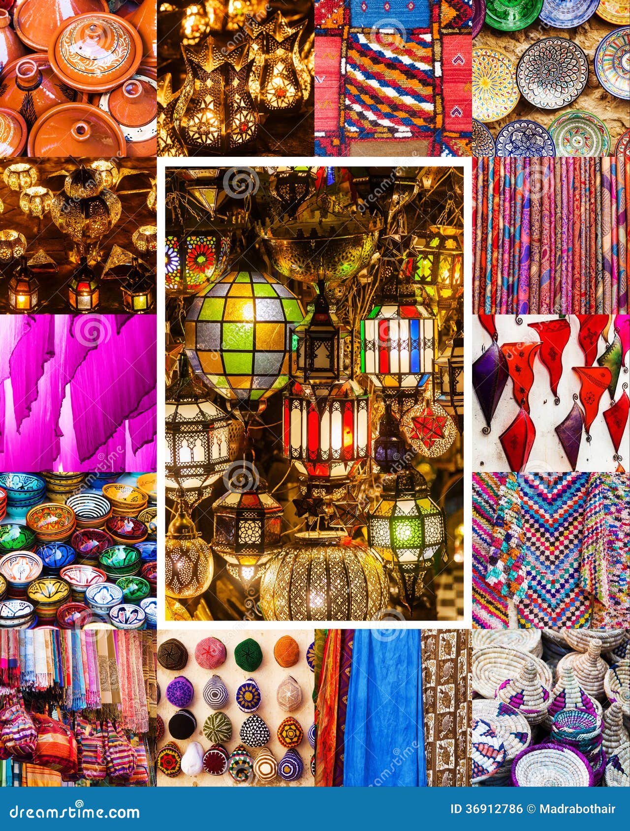 Collection of Traditional Crafts of Marrakesh Stock Photo - Image of ...