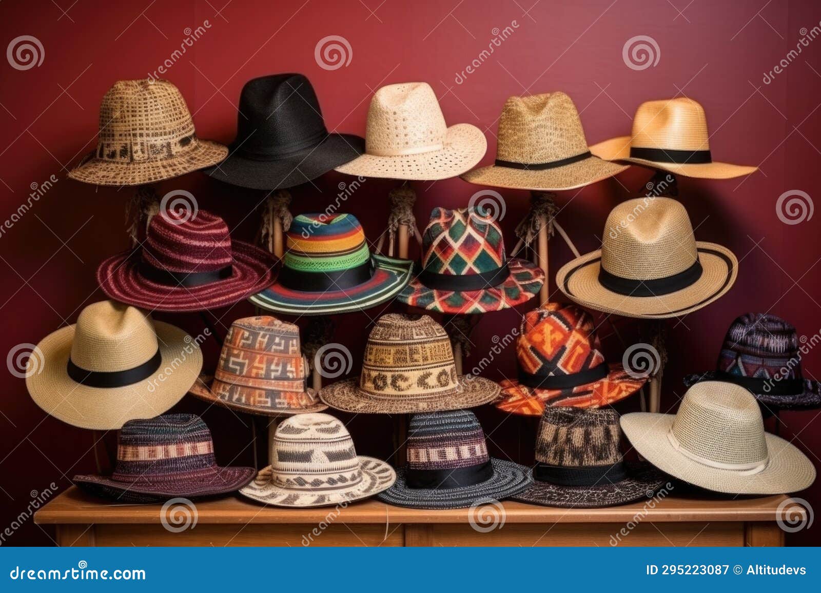 Collection of Traditional Hats from Different Cultures Stock Image ...