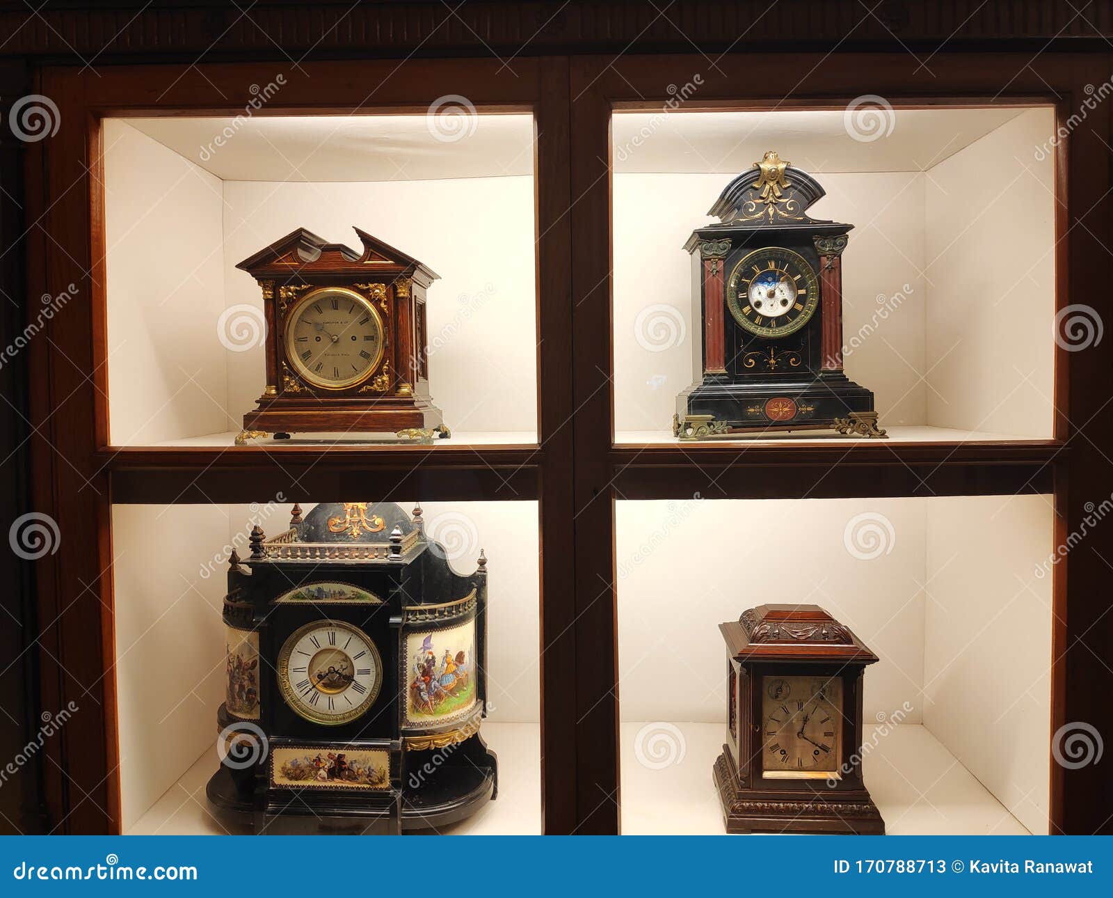 Collection of Traditional Vintage Clock Editorial Stock Photo - Image ...