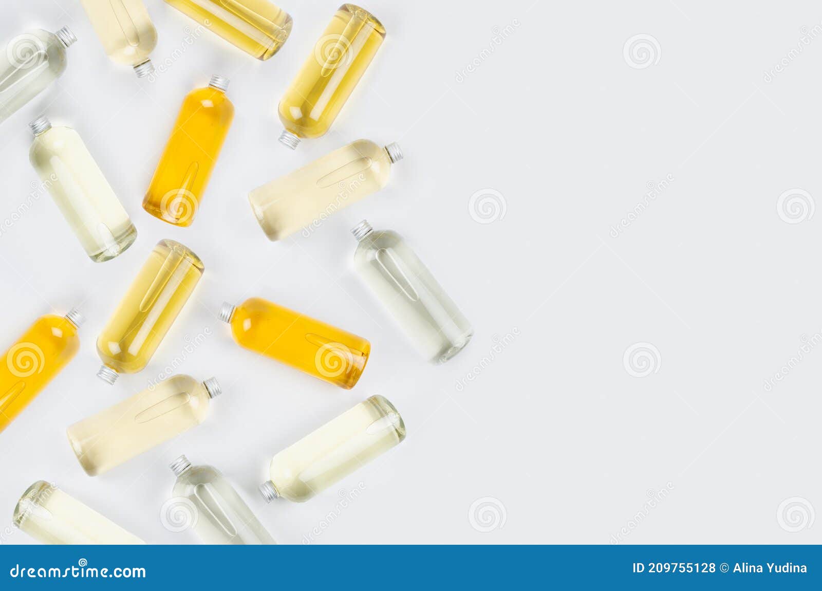 Collection Transparent Plastic Bottles As Decorative Random Pattern and ...