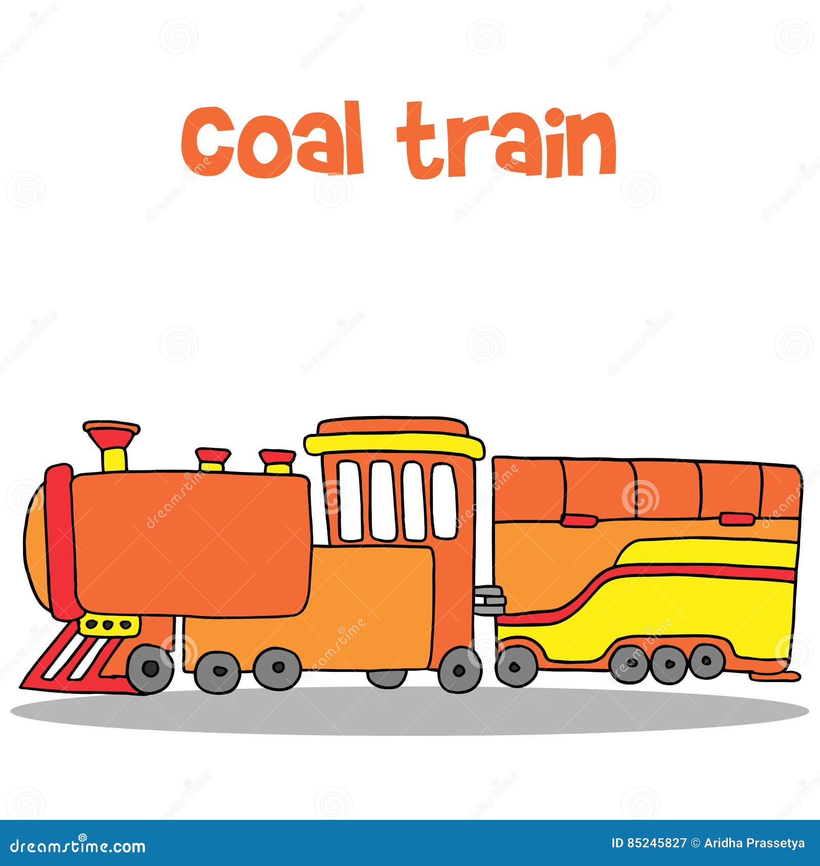 Collection Transportation of Coal Train Stock Vector - Illustration of ...