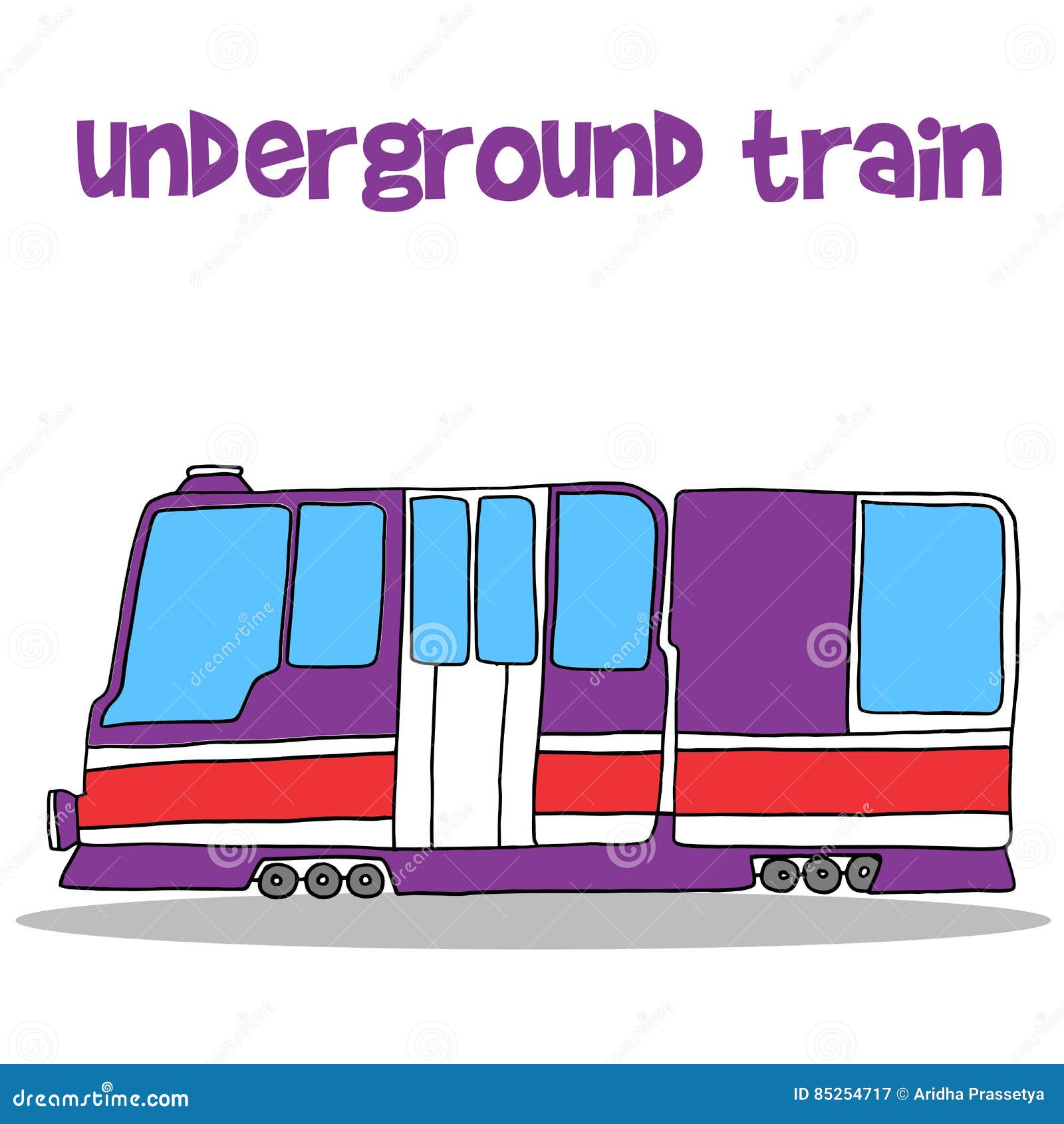 Collection Transportation of Underground Train Stock Vector ...