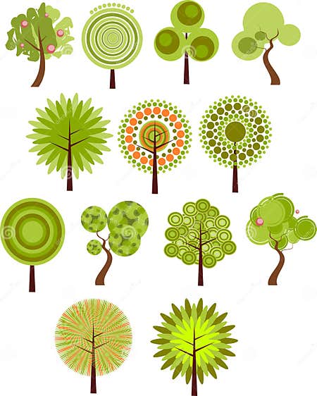 Collection of Tree Clip-art Stock Illustration - Illustration of object ...
